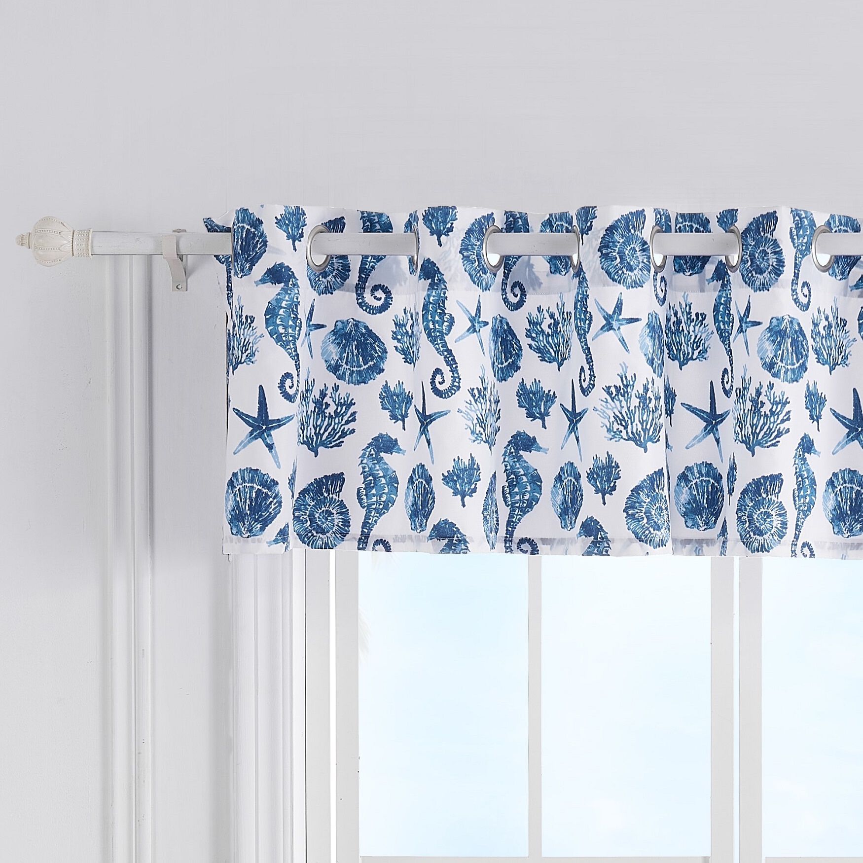 Beachside Seashell Window Valance 84"x16", 4433994 | King Size
