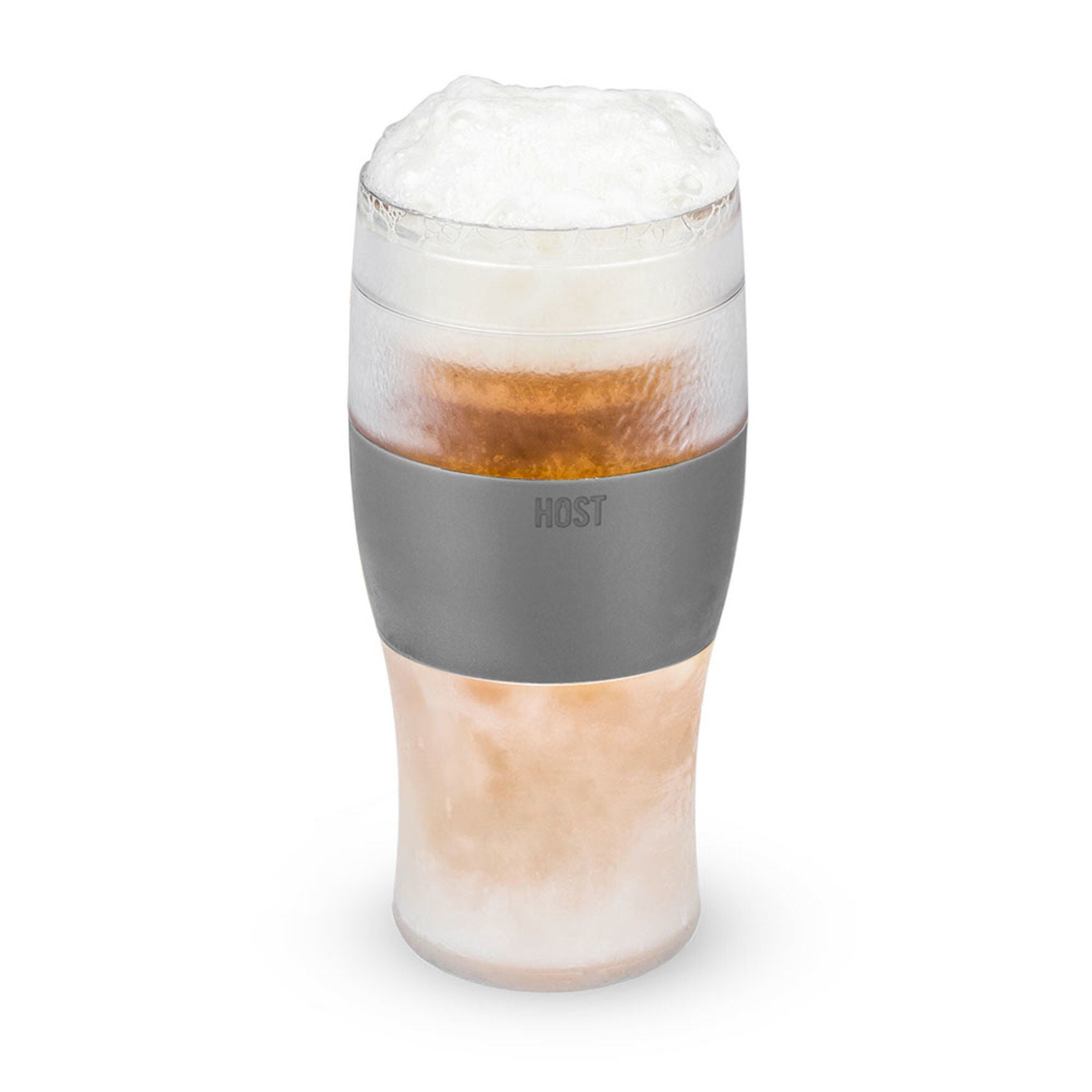 Insulated Pint Glass with Cooling Gel Technology, Grey | King Size