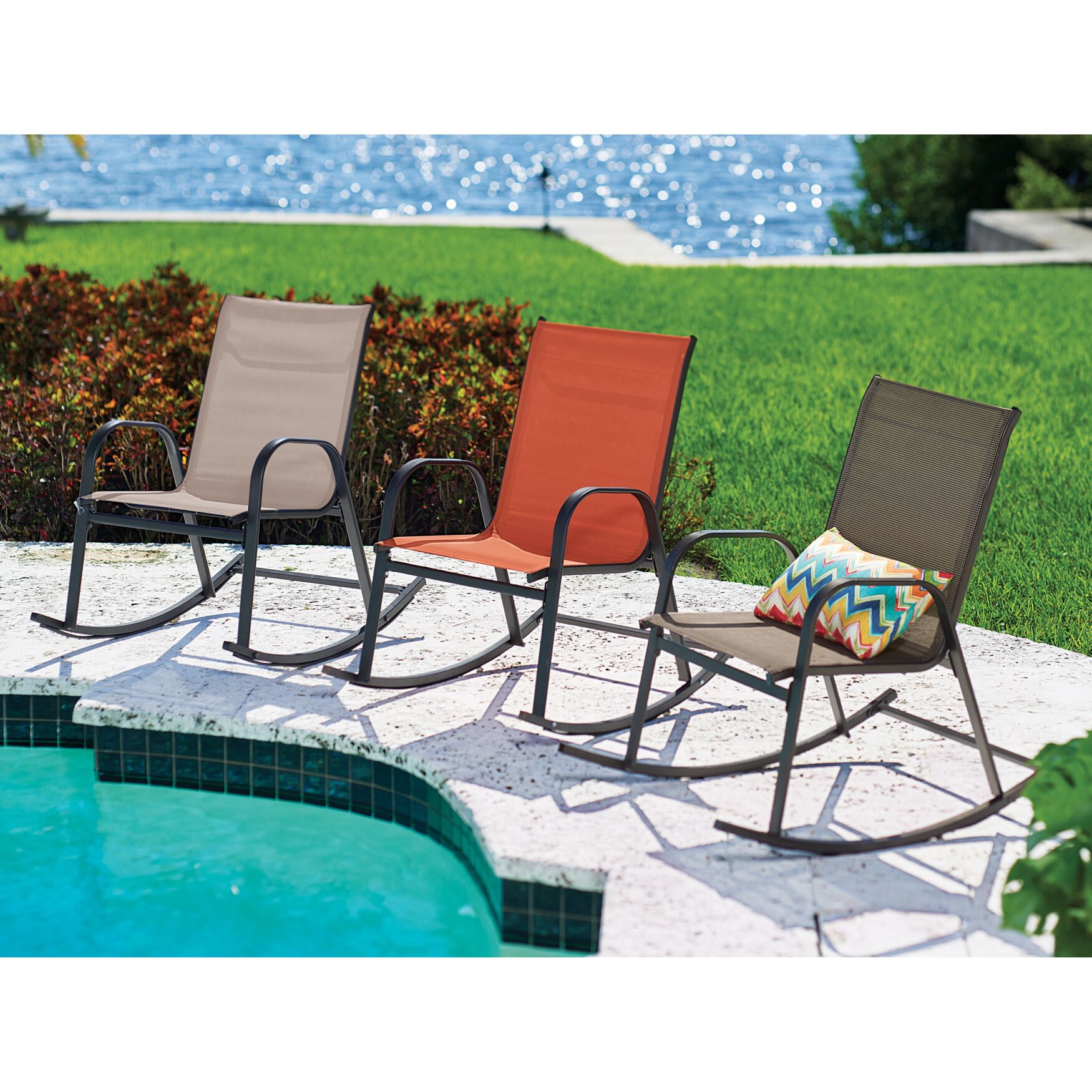 Extra Wide 350 lbs. Capacity Rocking Chair Geranium