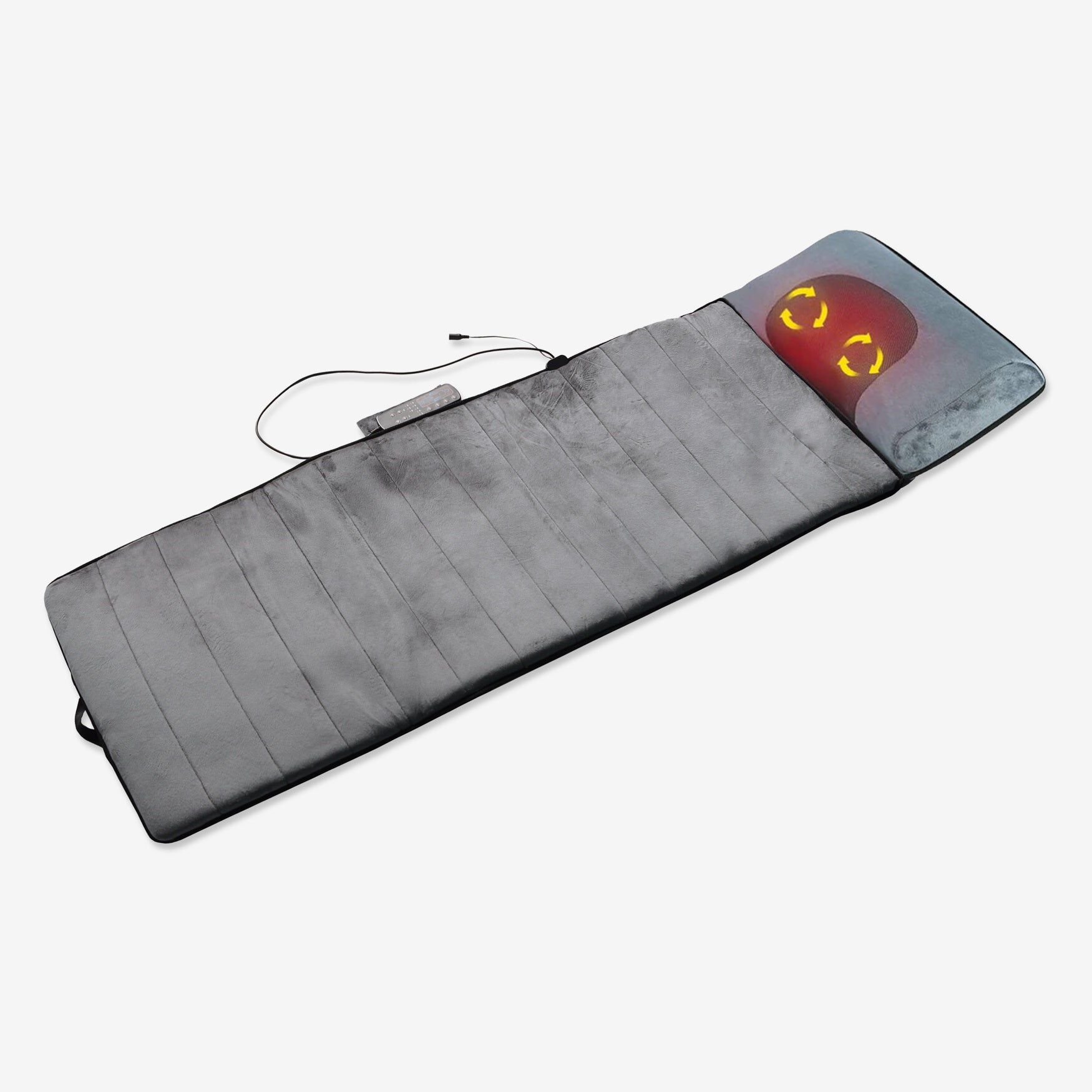 Shiatsu Neck Back Massage Mat with Heat 40", Gray | King Size