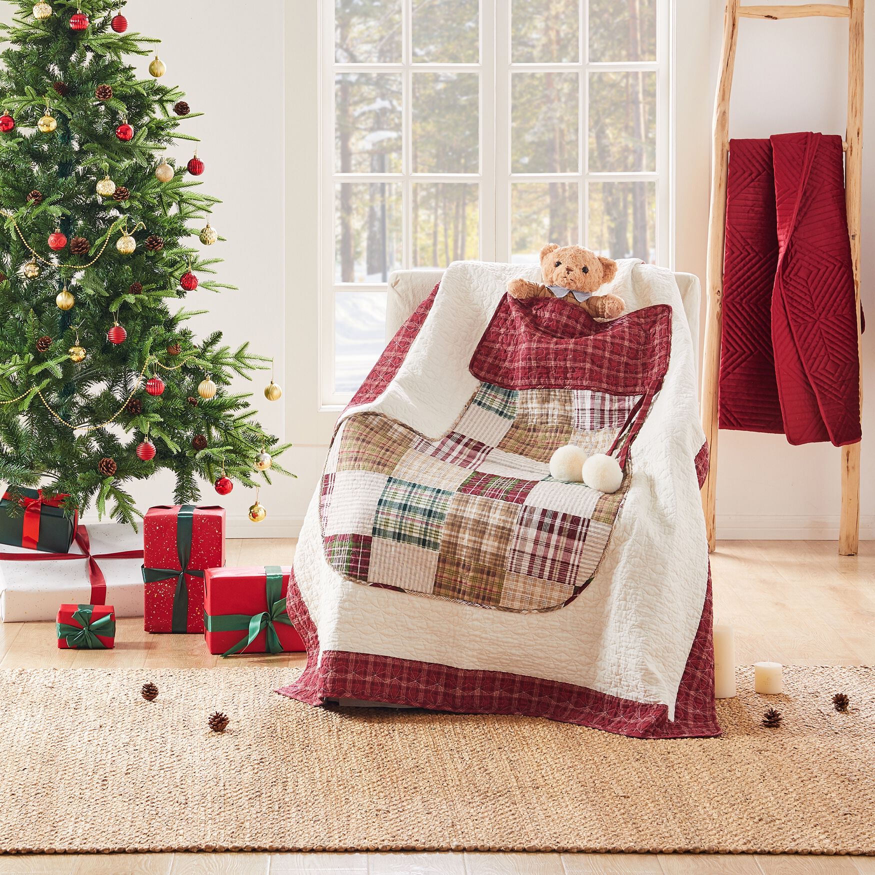 Heirloom-Quality Jolly Stocking Throw Blanket, 4489638 | King Size