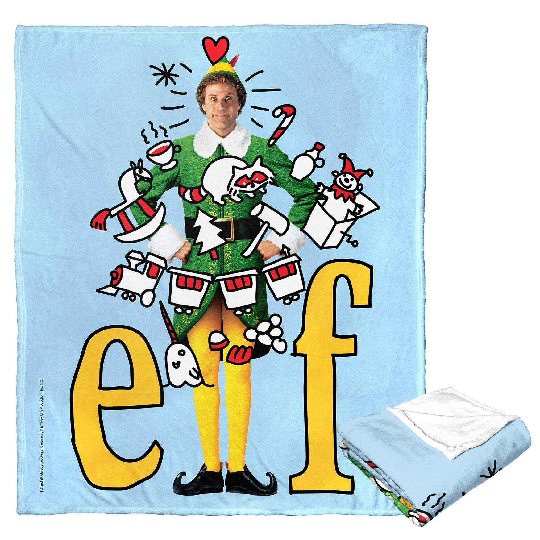 Elf Montage Silk Touch Throw Blanket, O | King Size