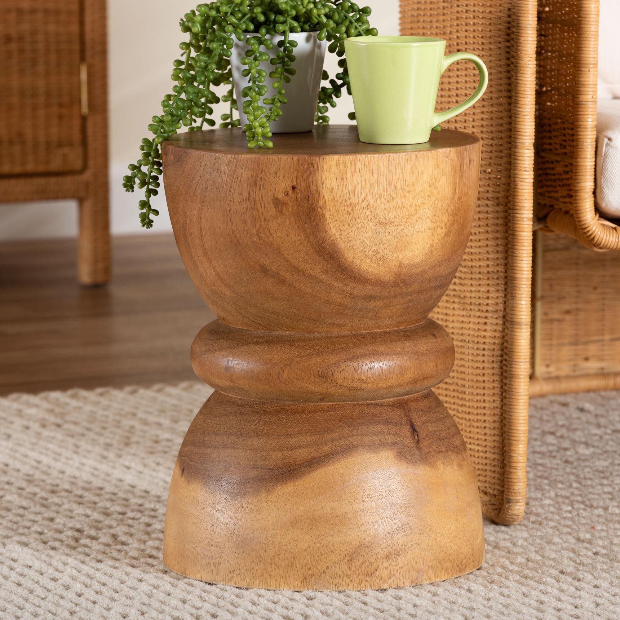 Bancroft Solid Suar Wood Side Table | King Size