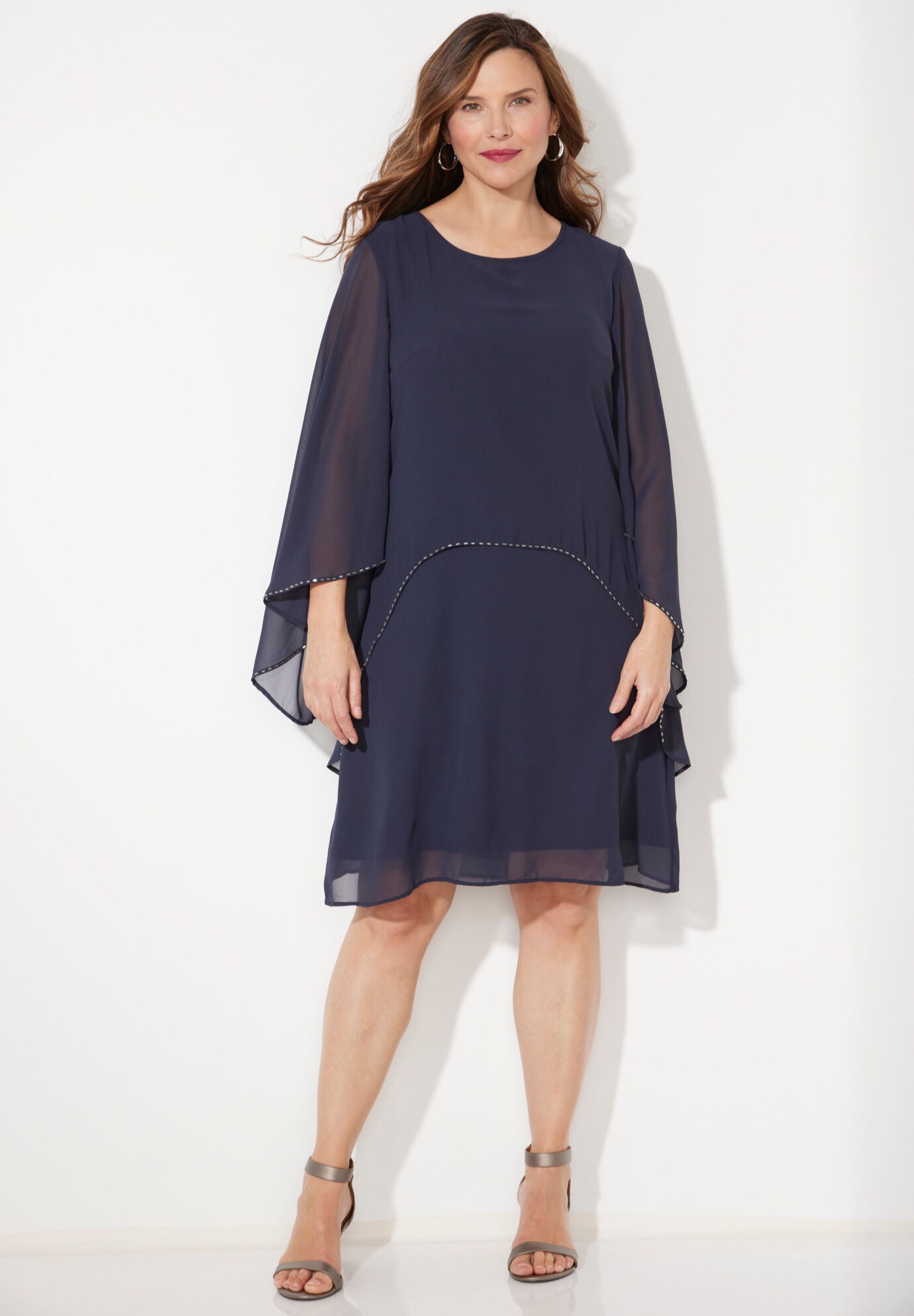 Sheer Elegance Chiffon Dress | King Size