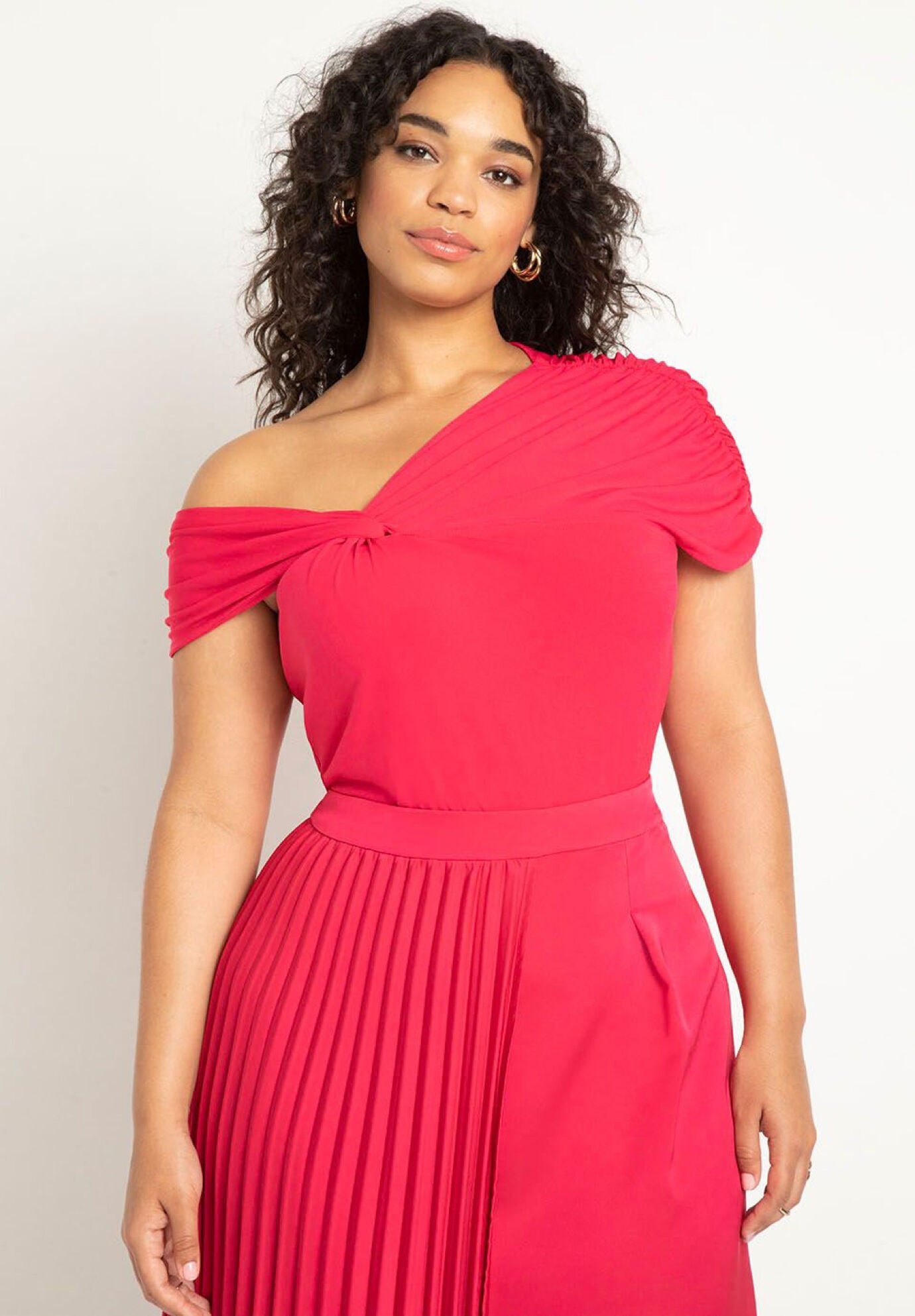 Draped Asym Neckline Bodysuit | King Size