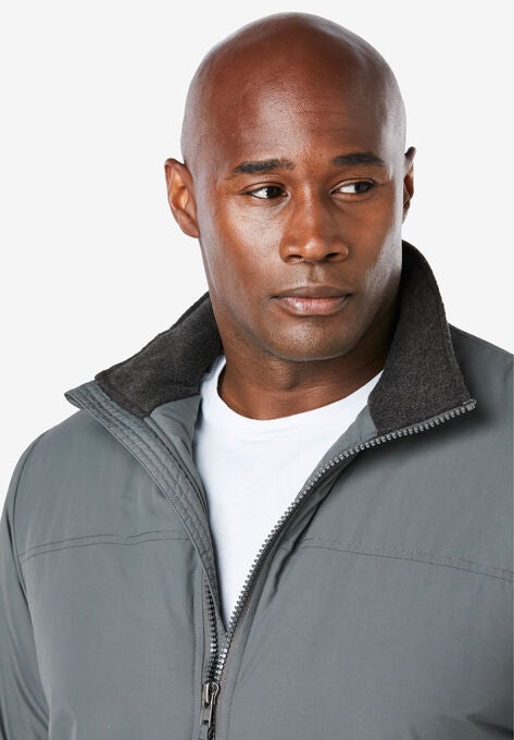 Fleece-Lined Bomber Jacket | King Size