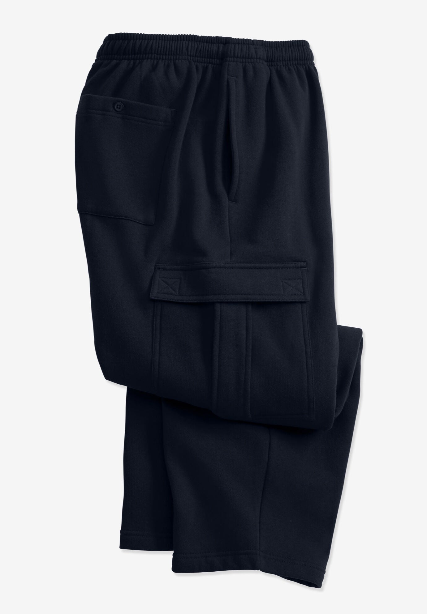 Fleece Cargo Sweatpants | King Size