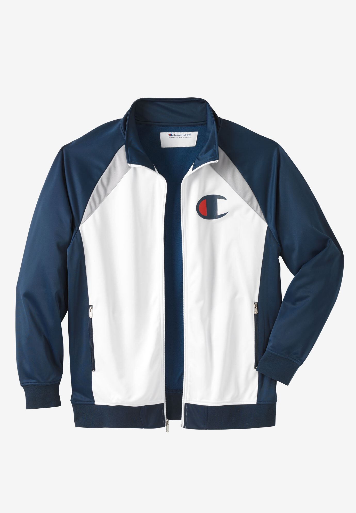 Champion® Baseball Track Jacket - Zip Front | King Size