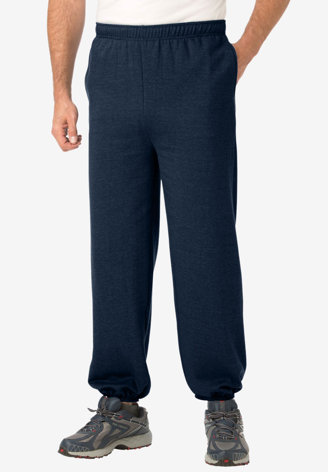 Fleece Elastic Cuff Sweatpants | King Size