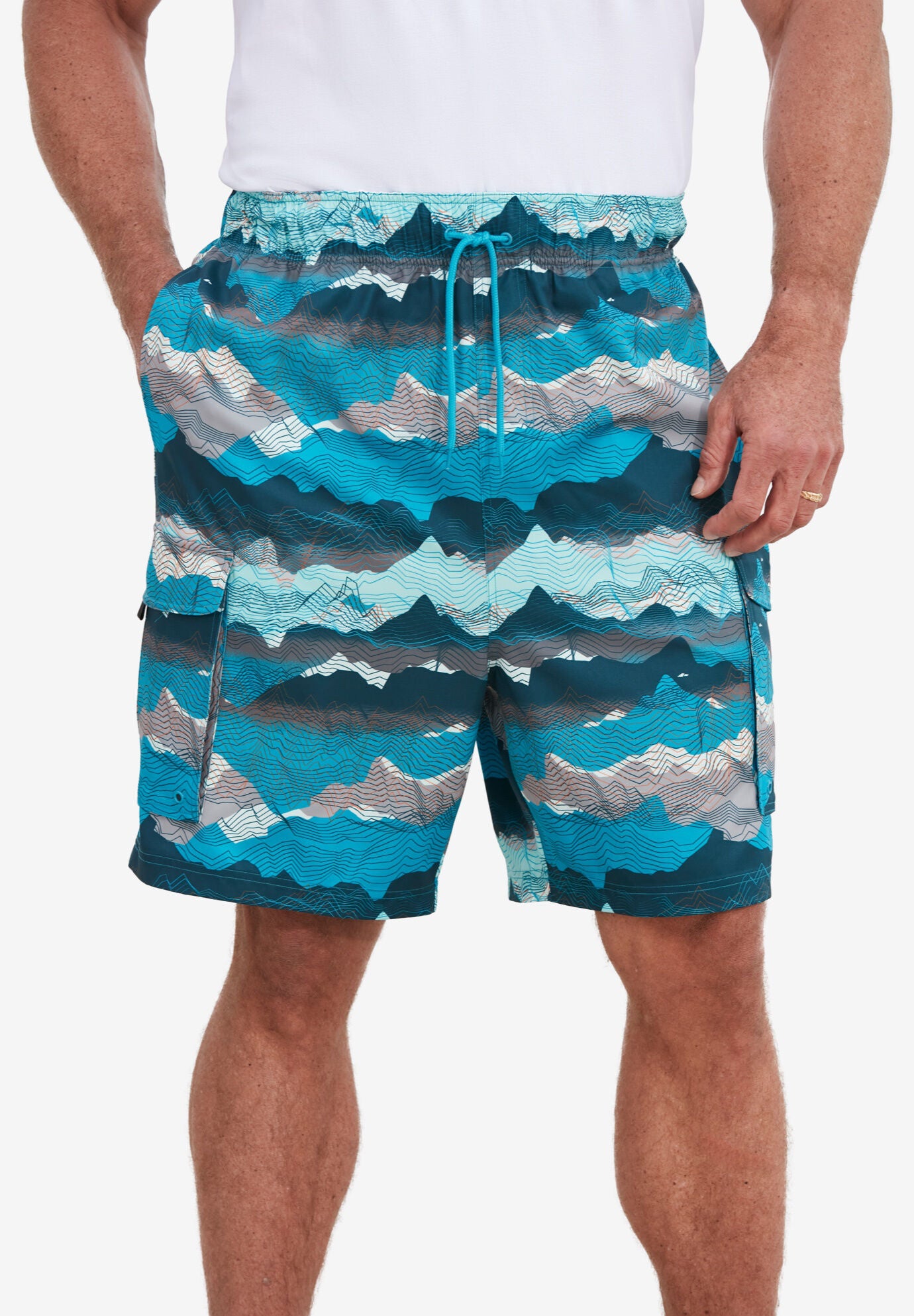 8" Flex Cargo Swim Trunks | King Size