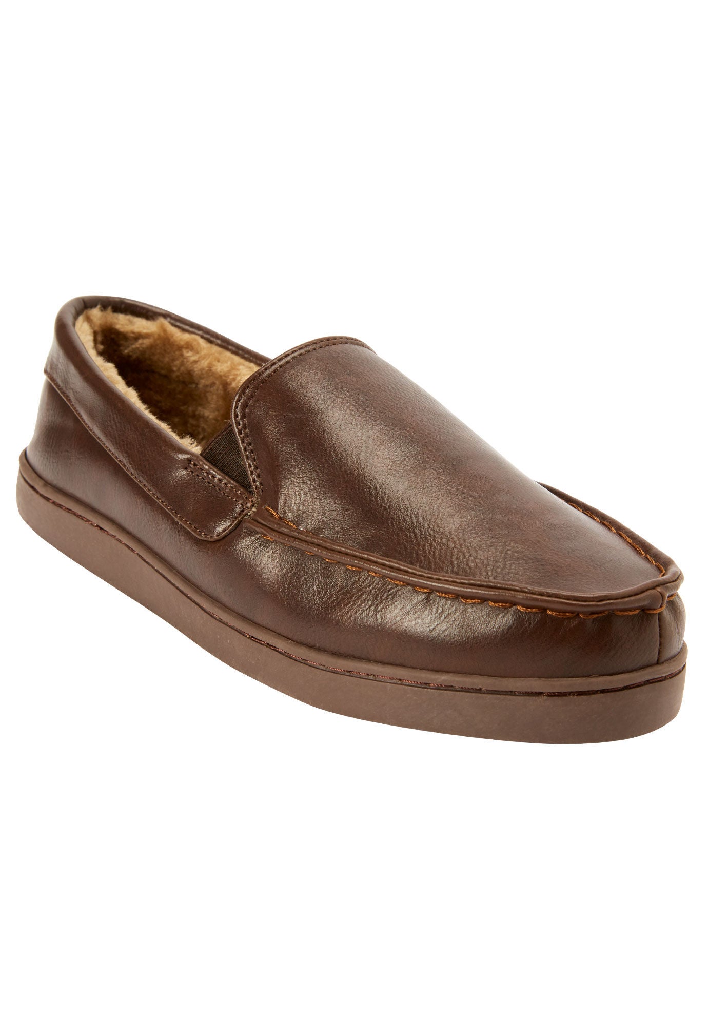 Romeo Slippers with Memory Foam, Brown | King Size