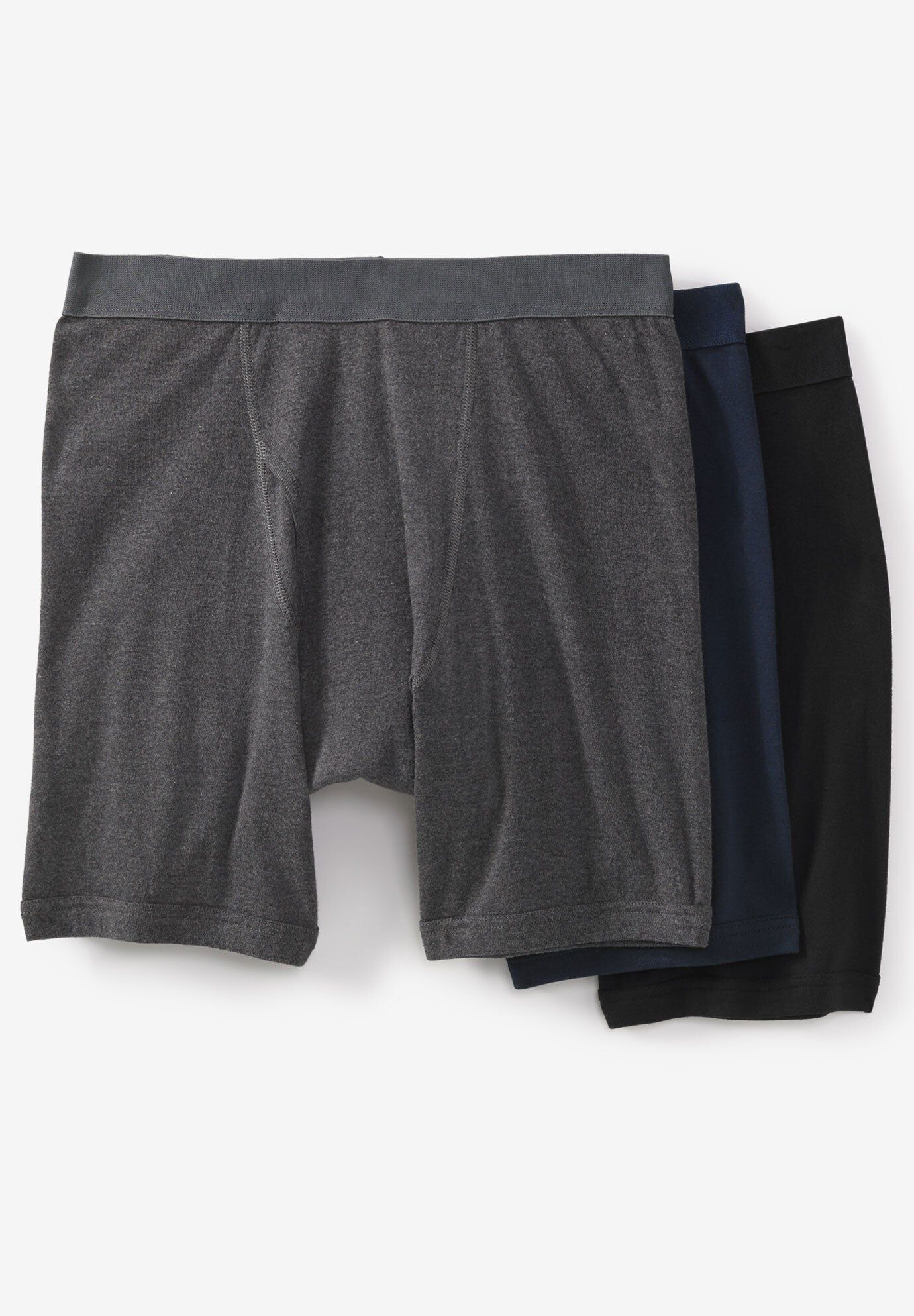 Cotton Cycle Briefs 3-Pack with Tagless Label, Assorted Basic | King Size
