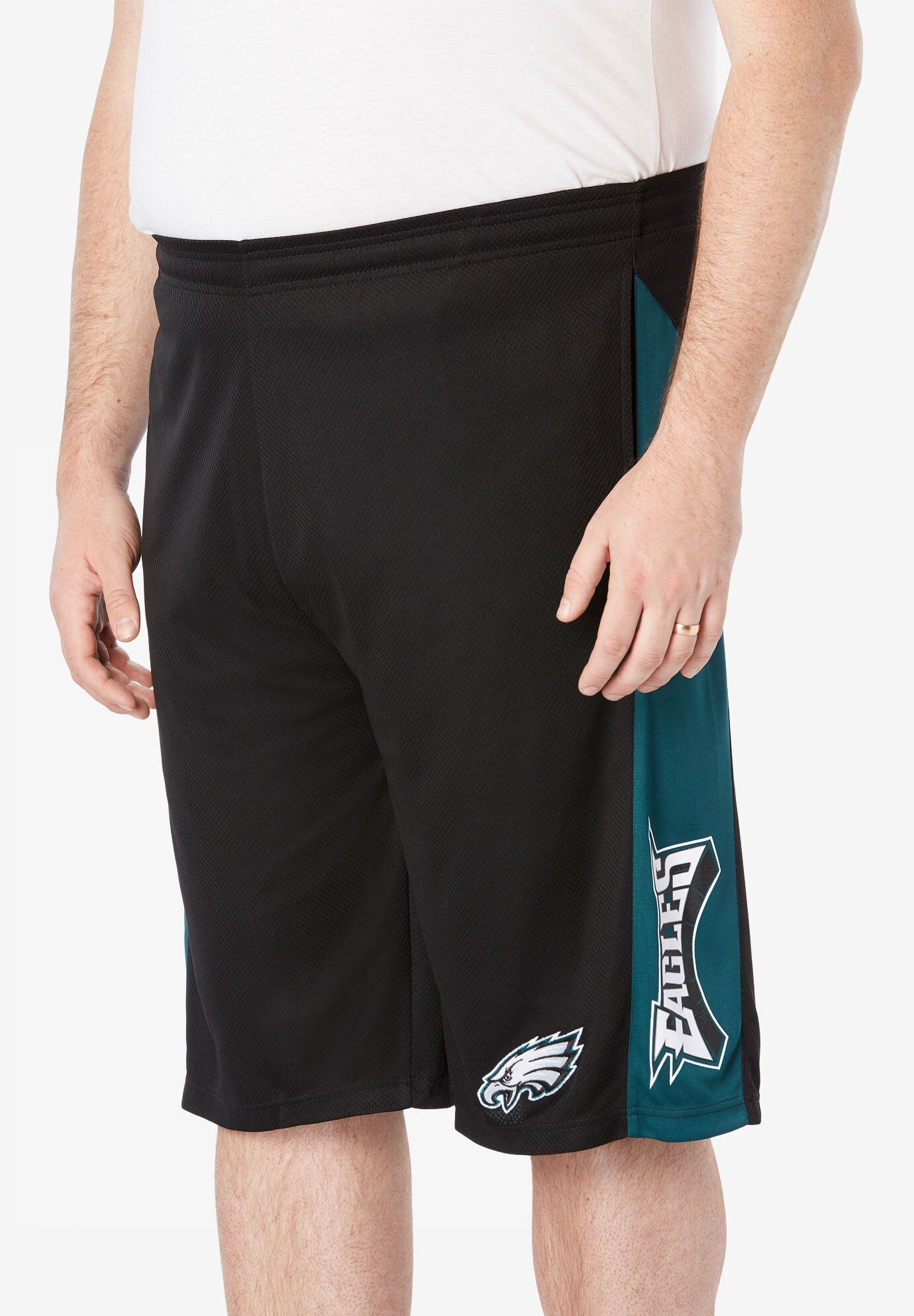 NFL® Colorblock Team Shorts - Relaxed Fit, Philadelphia Eagles | King Size