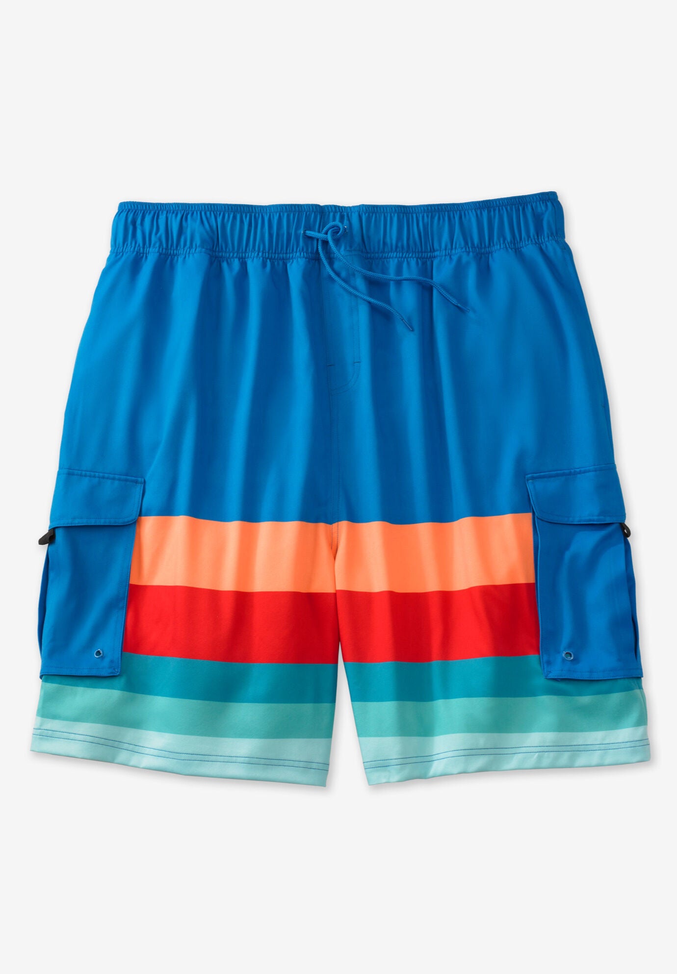 8" Flex Cargo Swim Trunks - Relaxed Fit, Navy | King Size