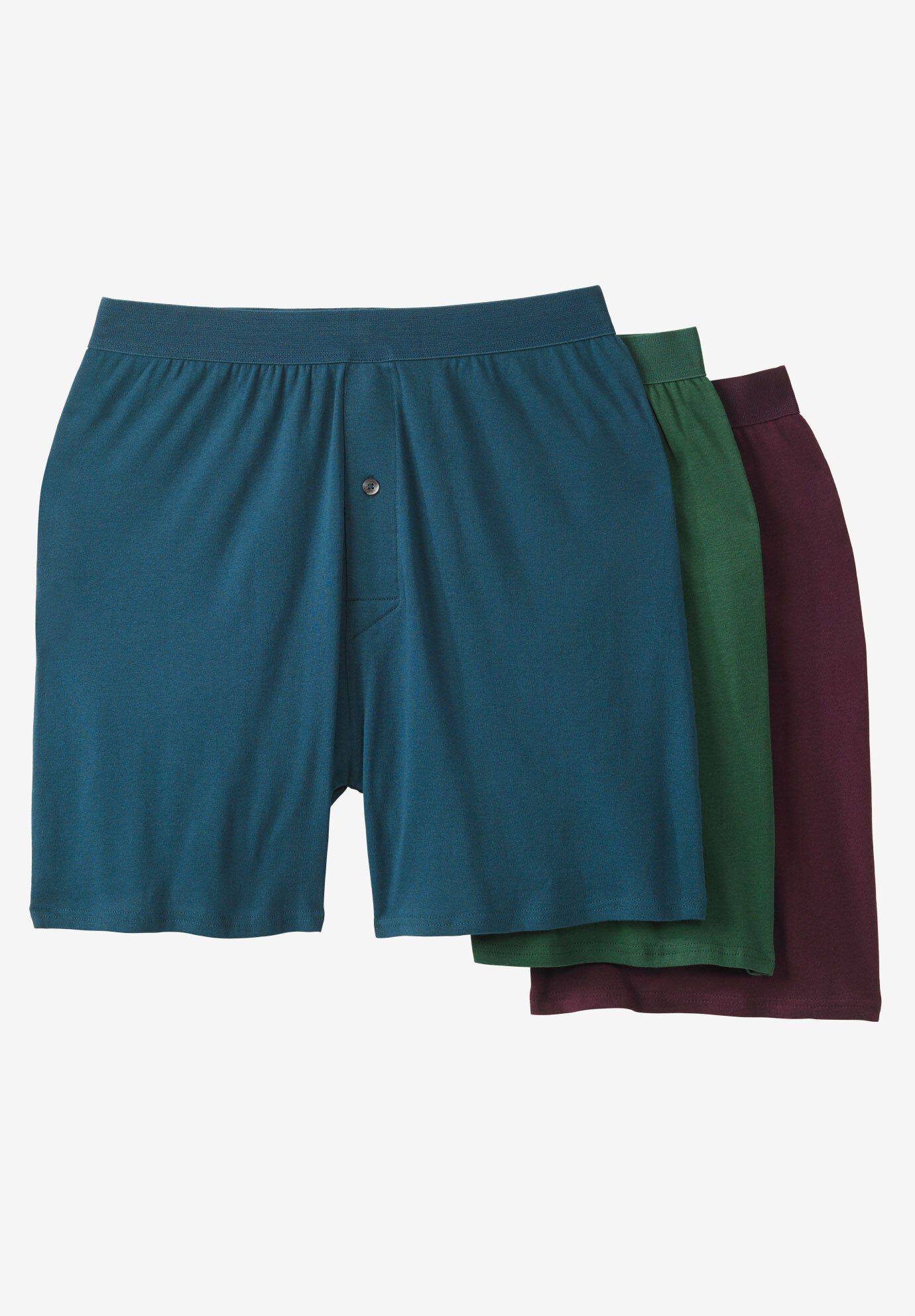 Cotton Boxers 3-Pack Relaxed Fit Boxers, Black | King Size