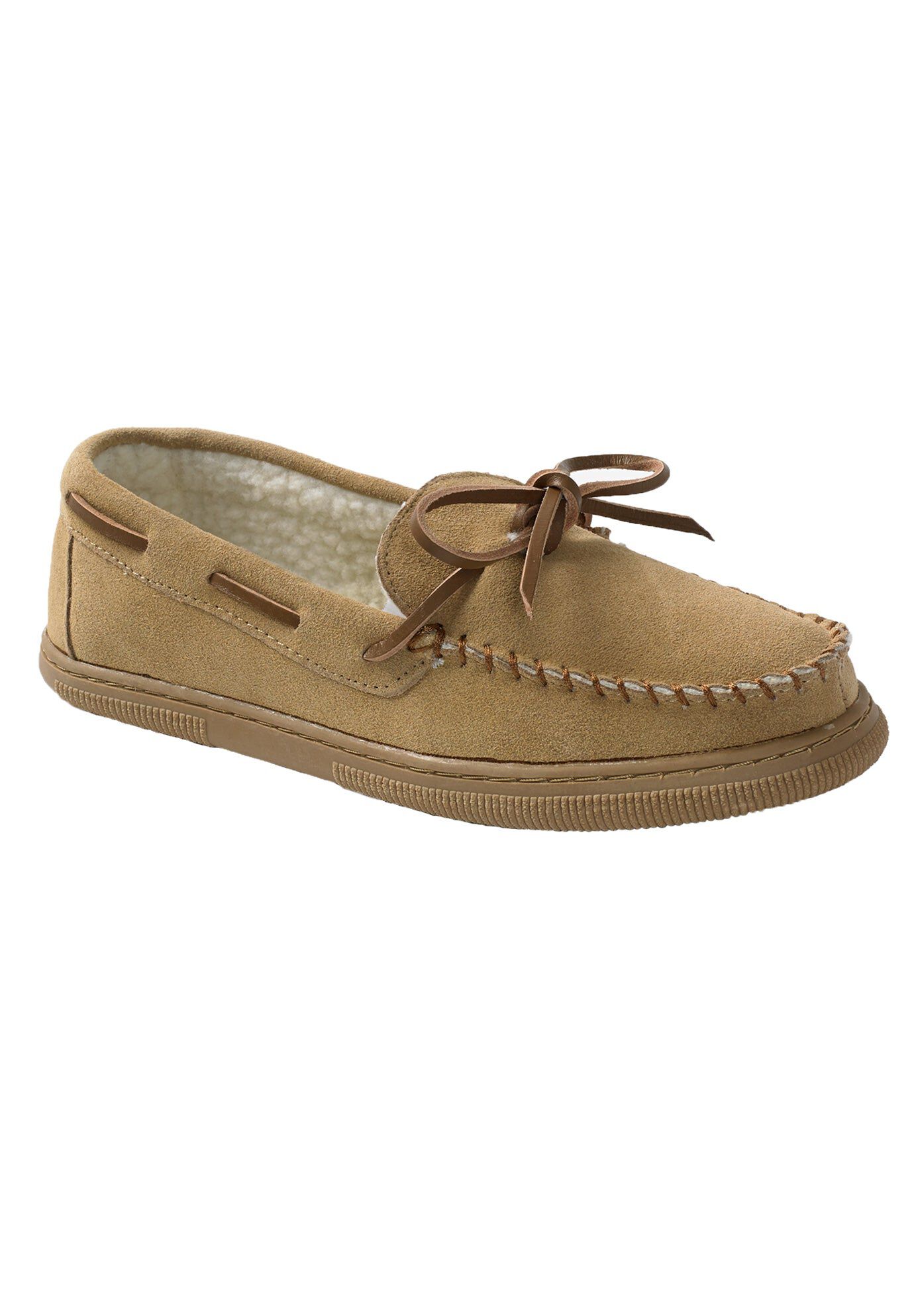 Suede Tracker Slippers with Memory Foam, Tan | King Size