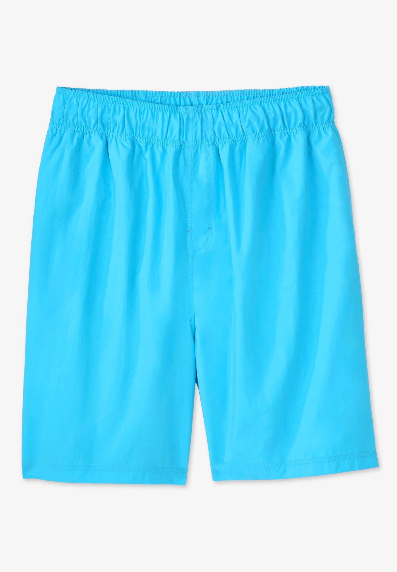 8" Classic Swim Trunks with Elastic Waist, Blue Paradise | King Size