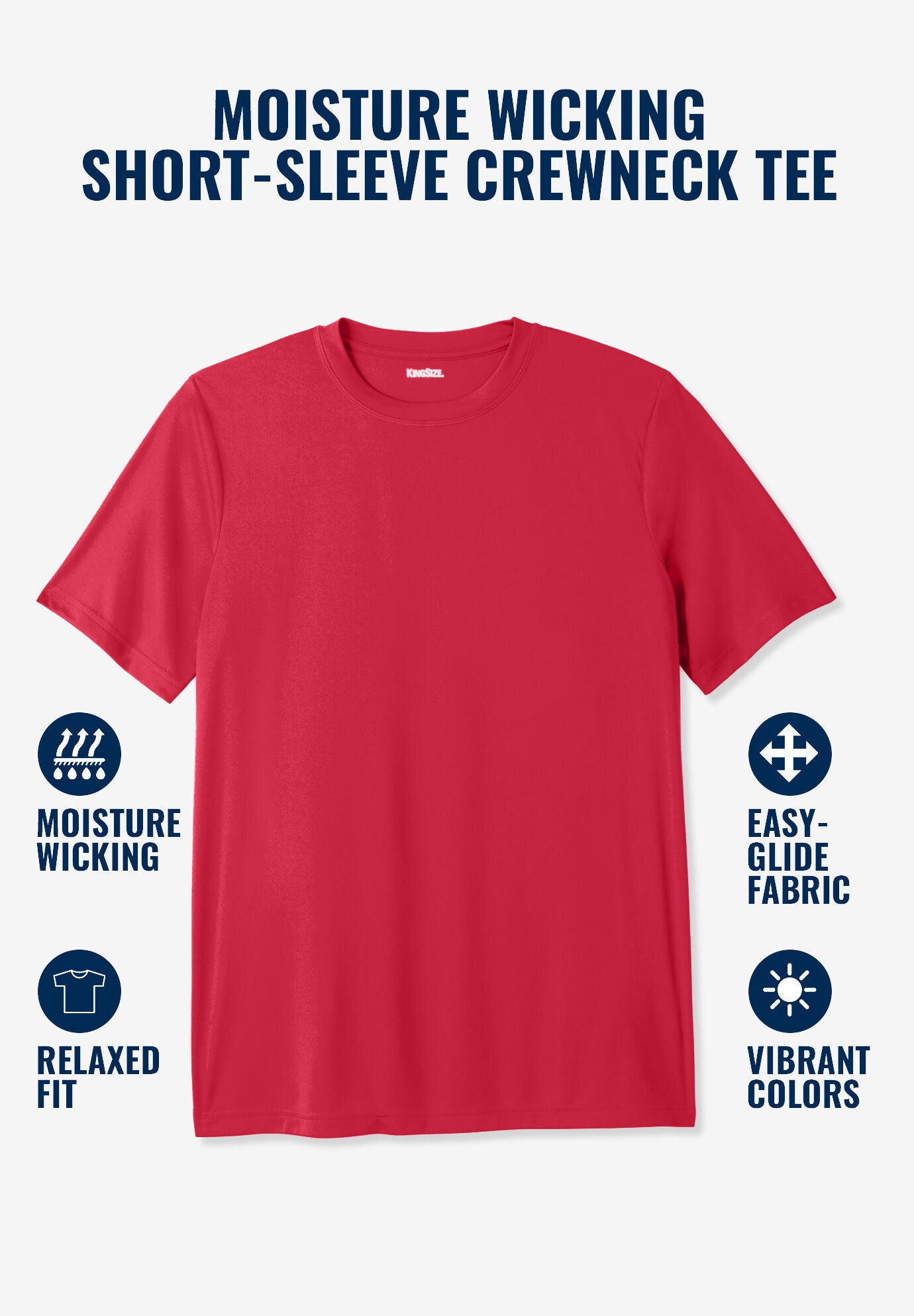 Moisture Wicking Tees | King Size