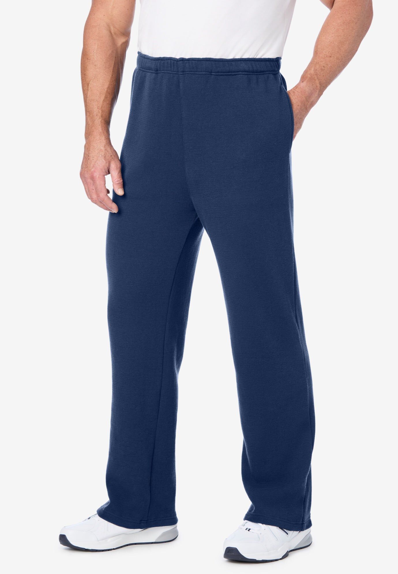 Heavyweight Double Knit Open Bottom Sweatpants | King Size