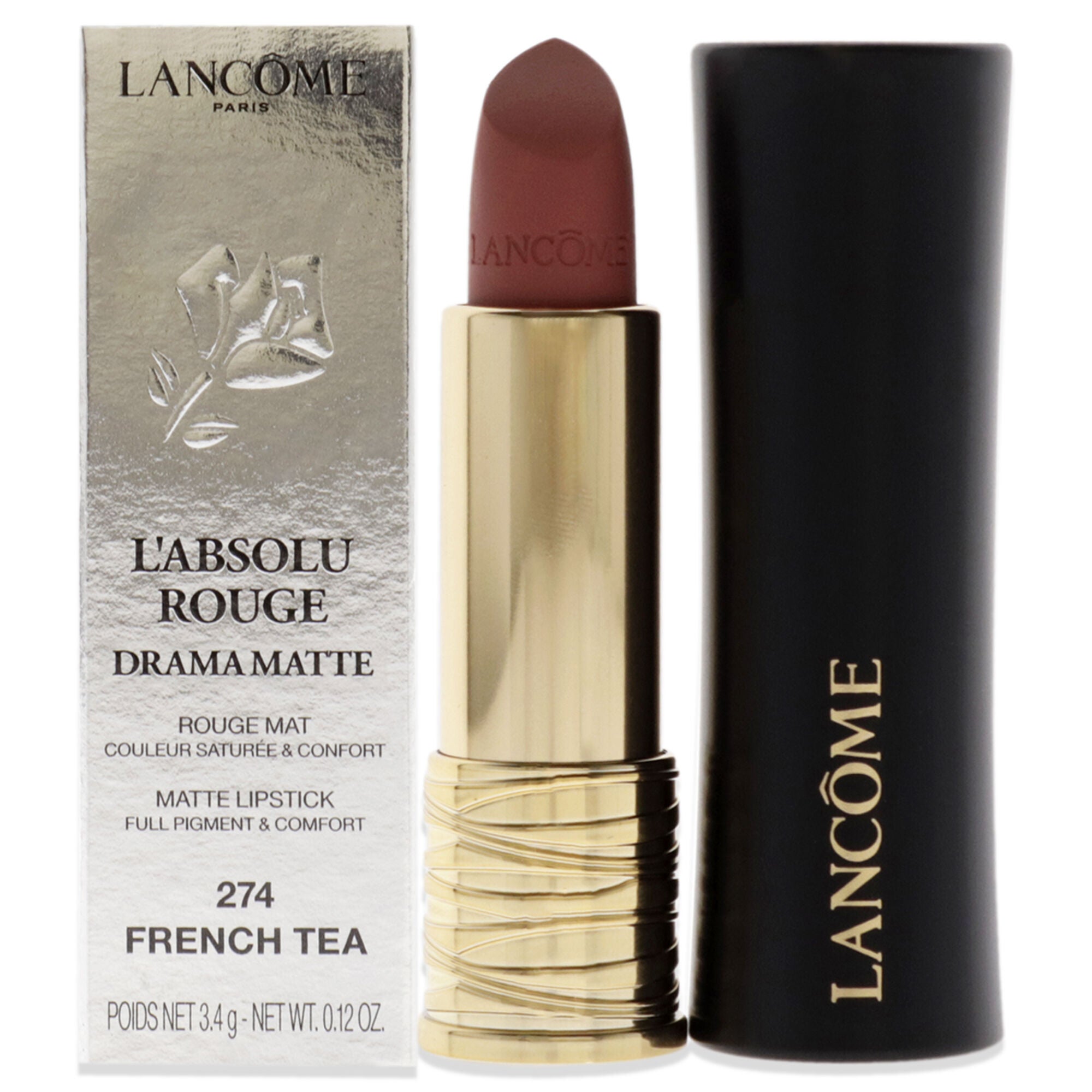 LAbsolu Rouge Drama Matte - 274 French Tea by Lancome for Women - 0.12 ...