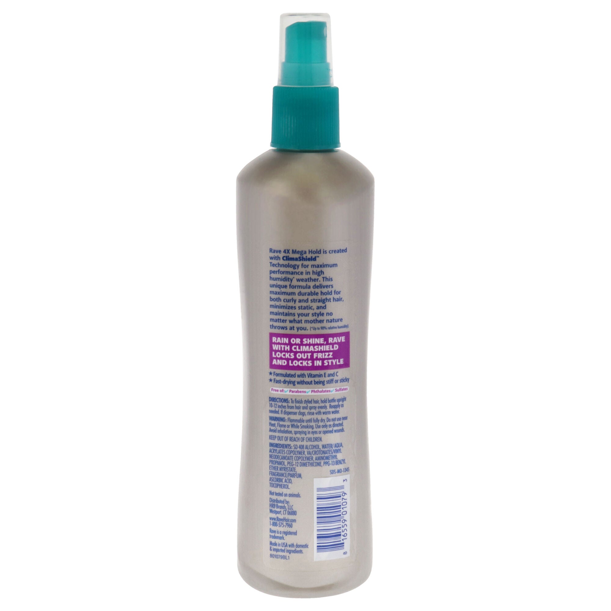 4X Mega Hold Hairspray by Rave for Unisex - 11 oz Hair Spray | King Size