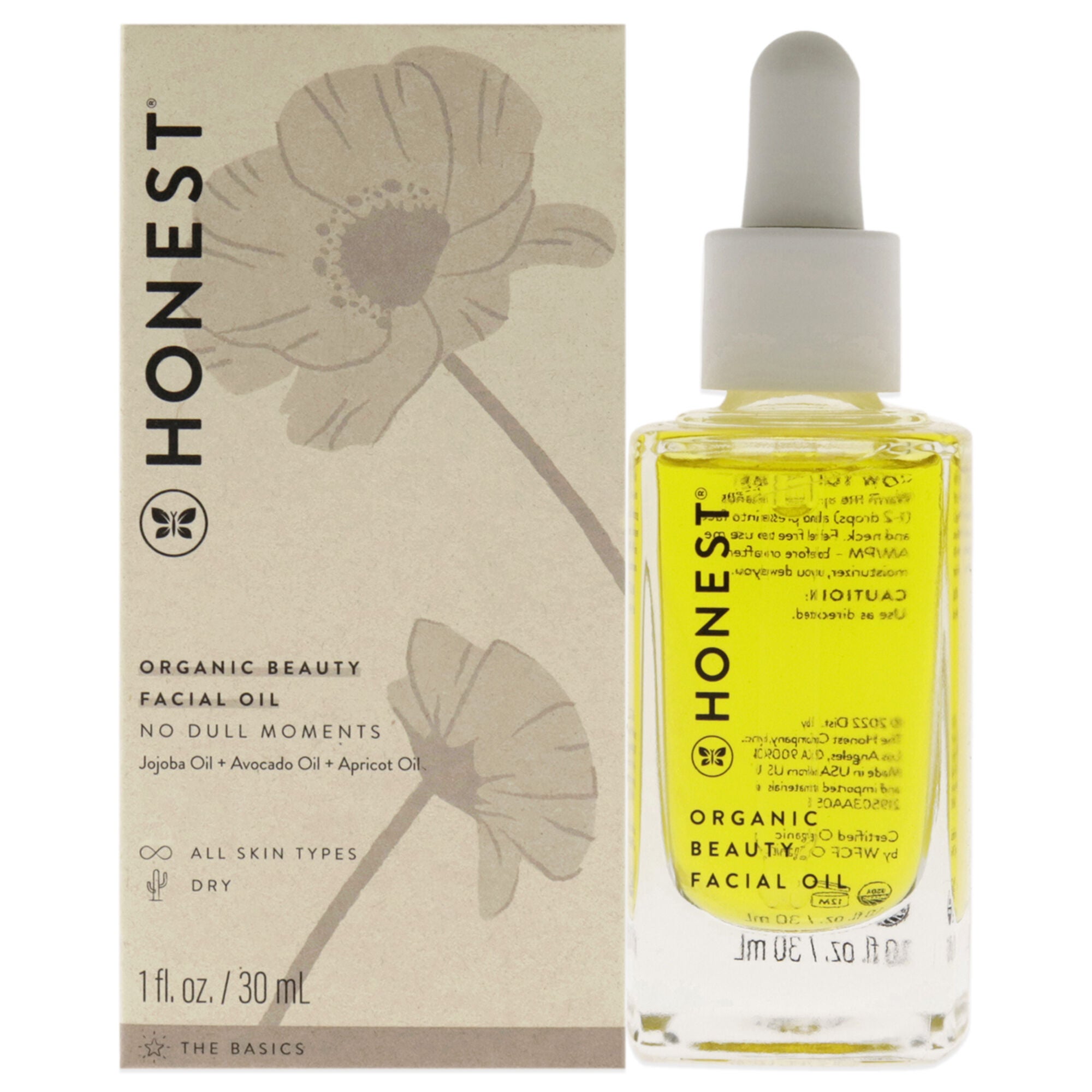 Organic Beauty Facial Oil by Honest for Women - 1 oz Moisturizer | King ...