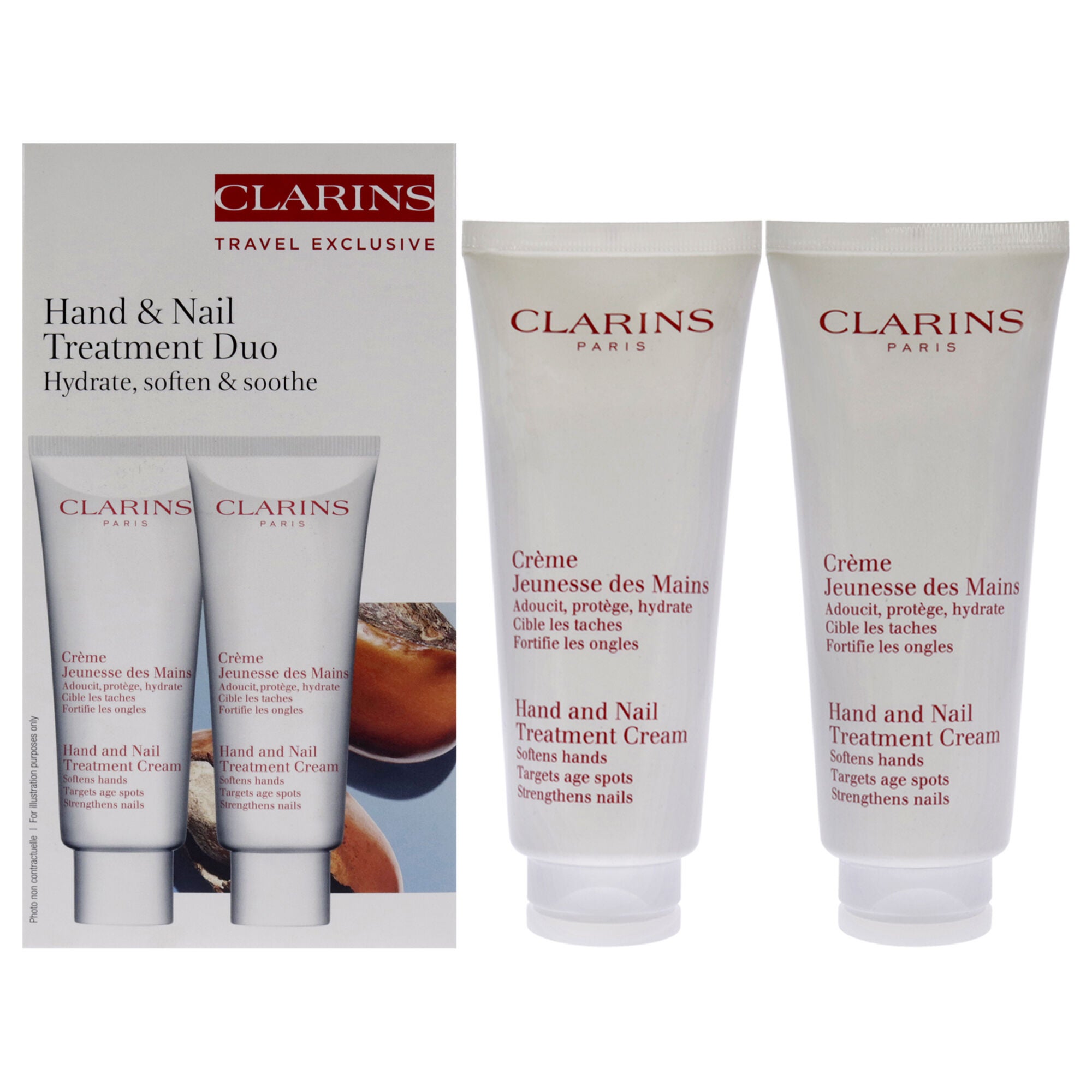 Hand and Nail Treatment Cream Duo by Clarins for Unisex - 2 x 3.4 oz ...