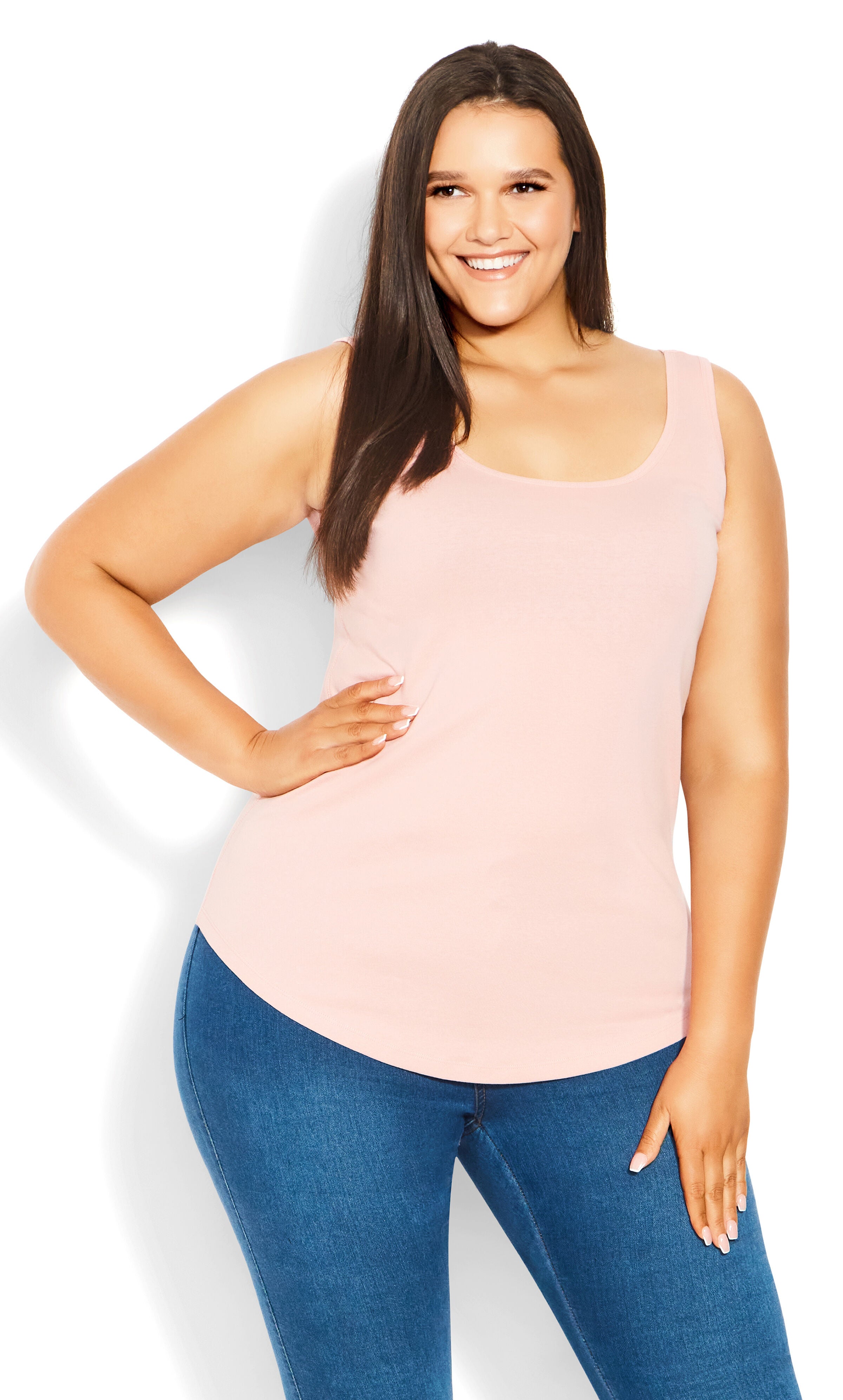 Plain Essential Tank - rose | King Size