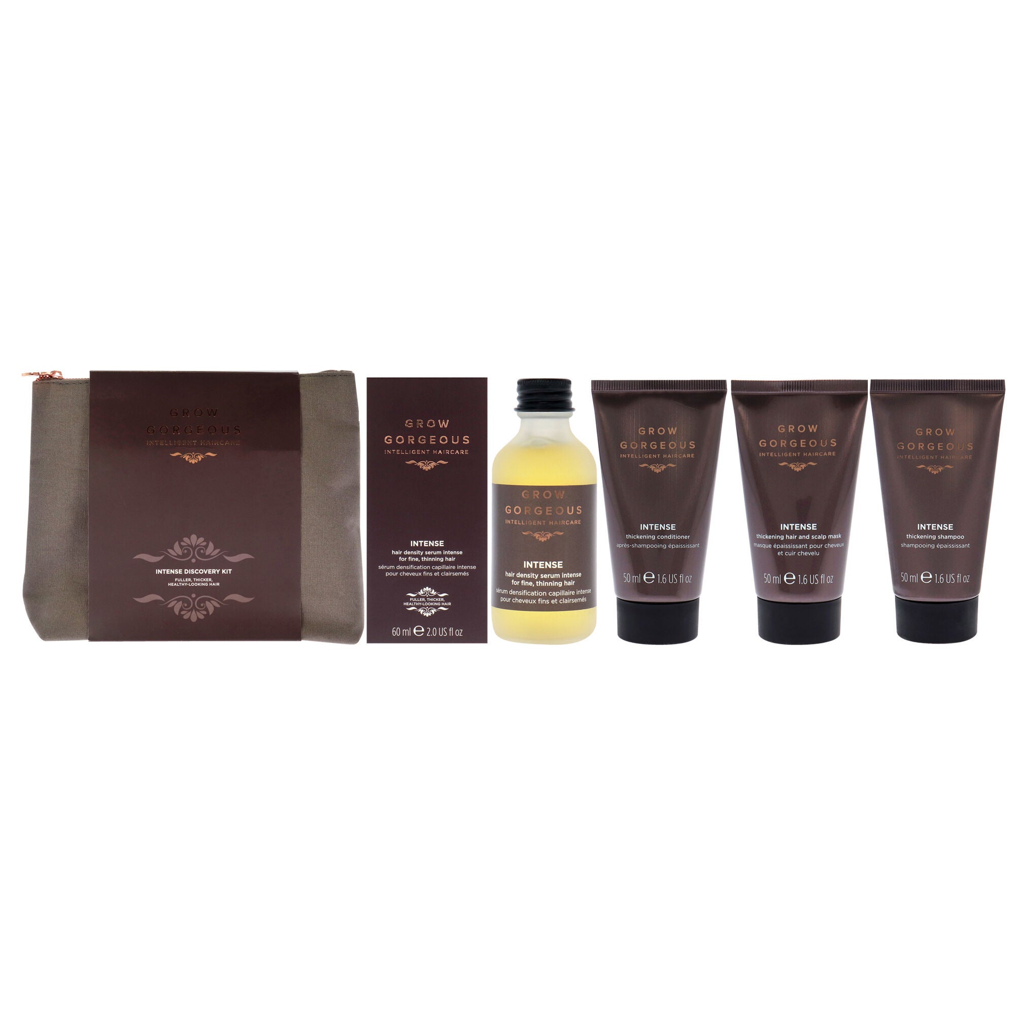Intense Discovery Kit by Grow Gorgeous for Unisex - 4 Pc Gift Set ...