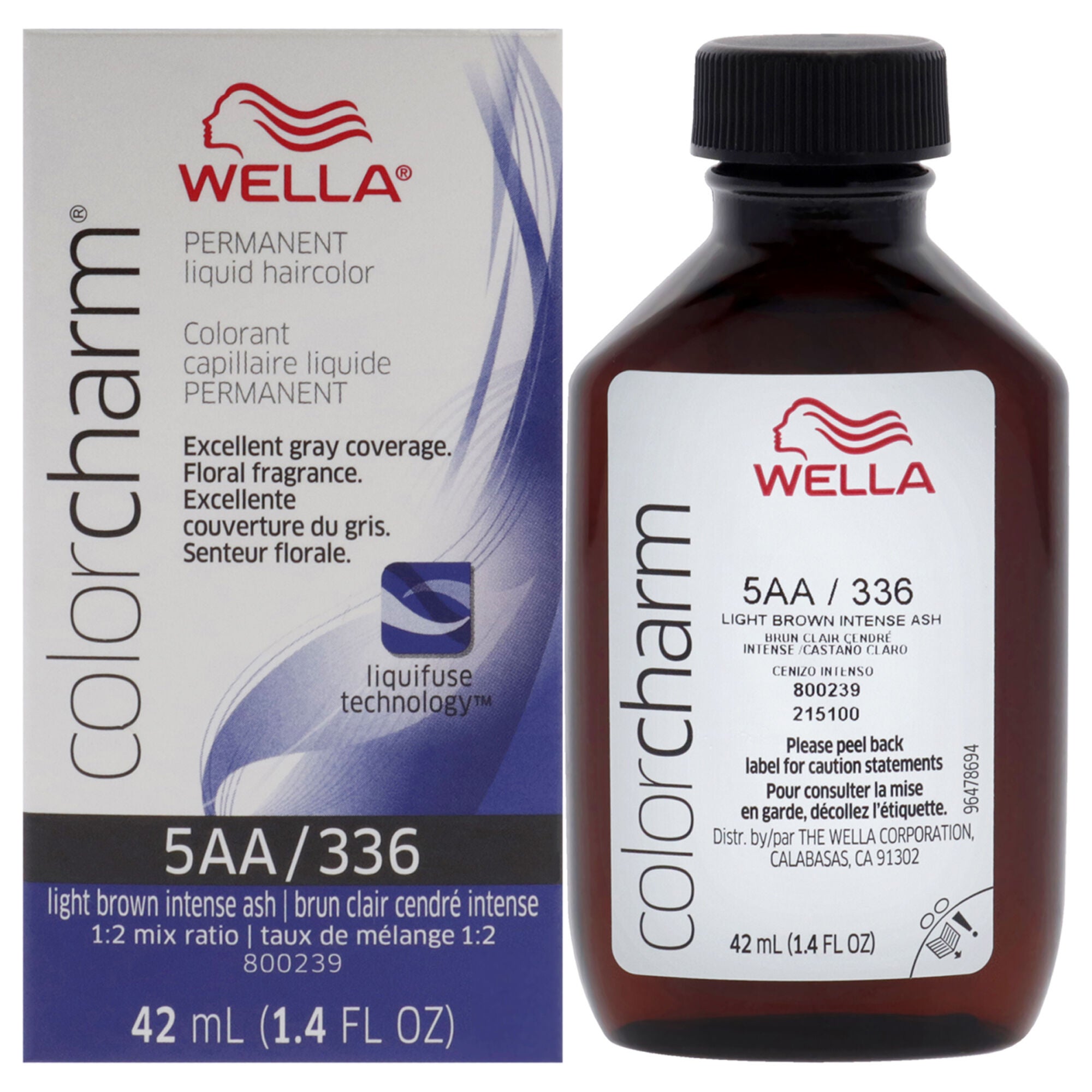 Color Charm Permanent Liquid Hair Color - 336 5AA Light Drab Brown by ...