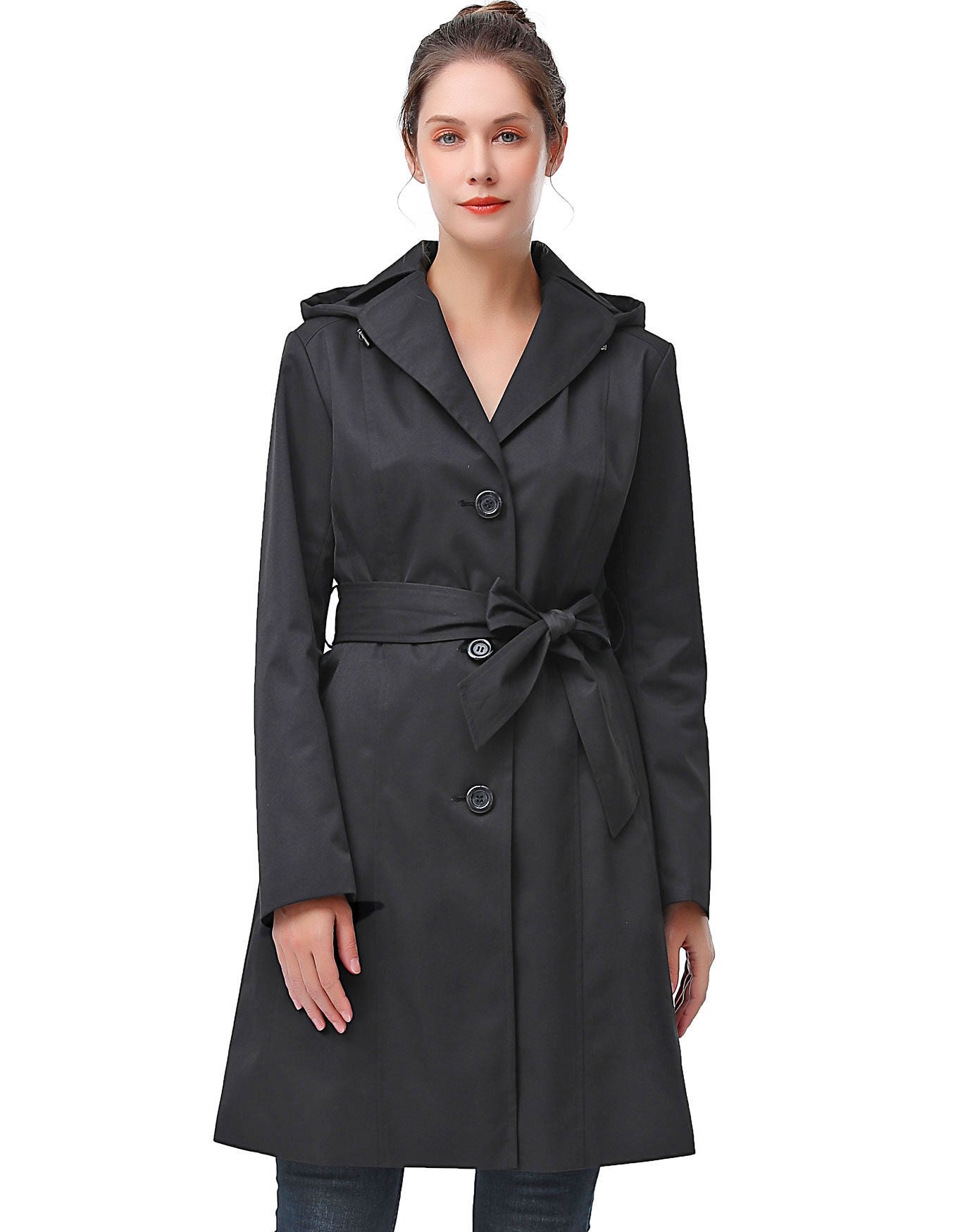 Aleah Waterproof Hooded Trench Coat | King Size