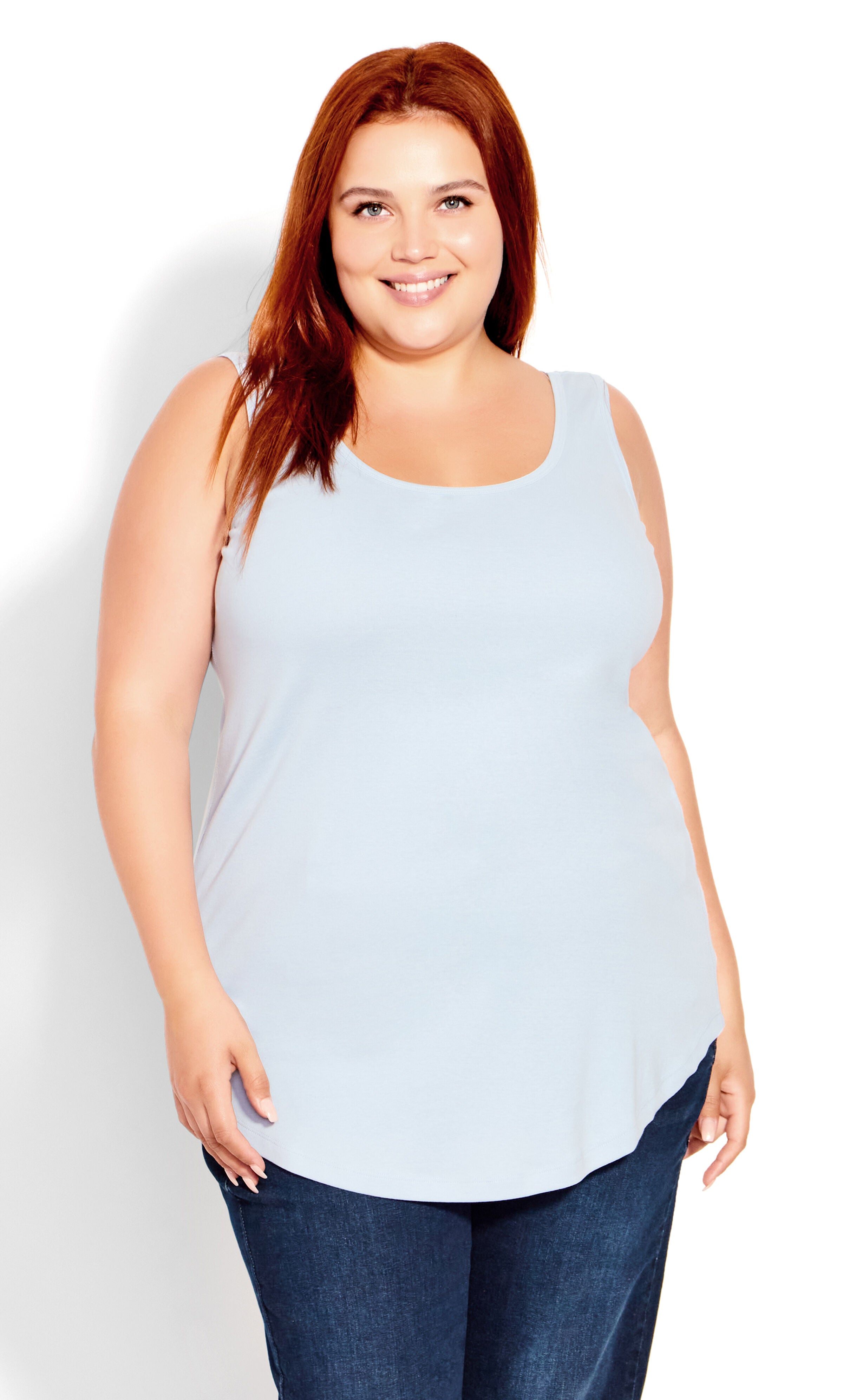 Plain Essential Tank - chambray blue | King Size