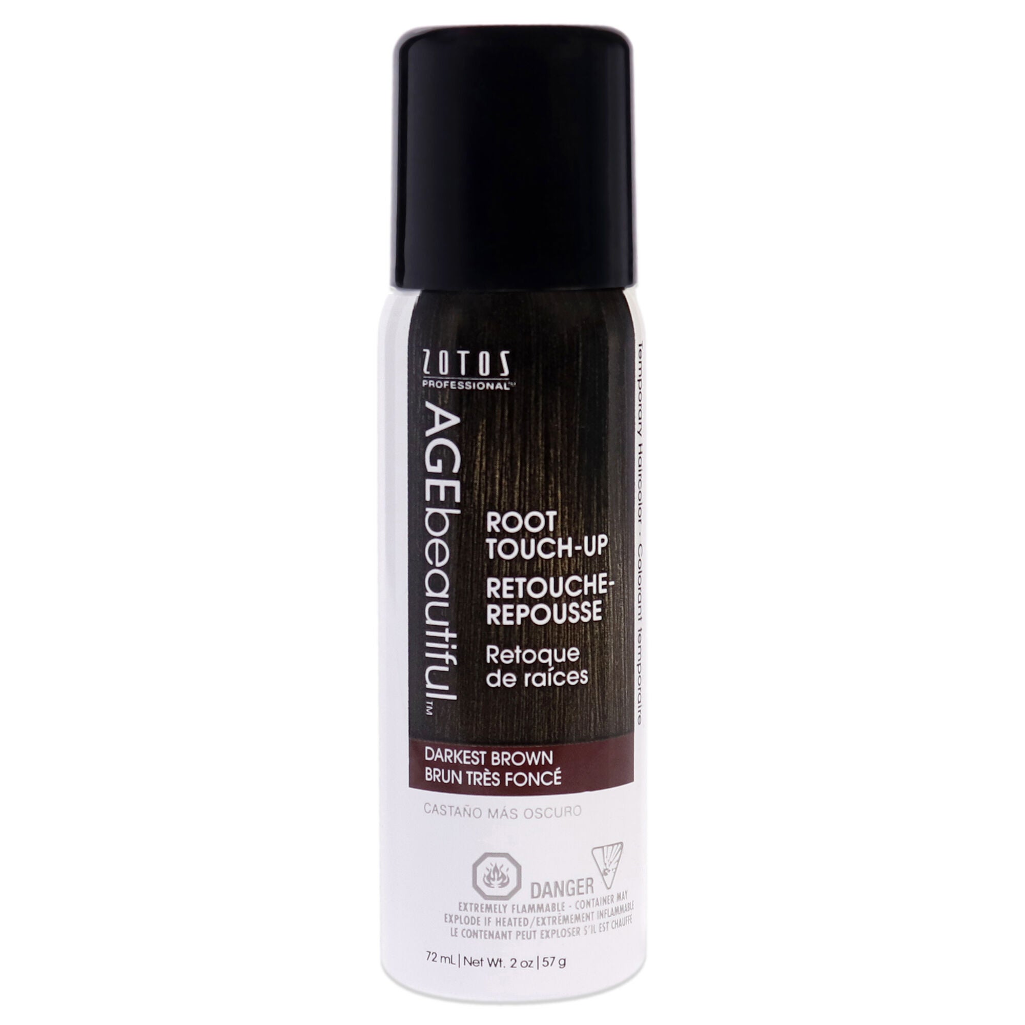 Root Touch Up Temporary Haircolor Spray - Darkest Brown by AGEbeautiful ...