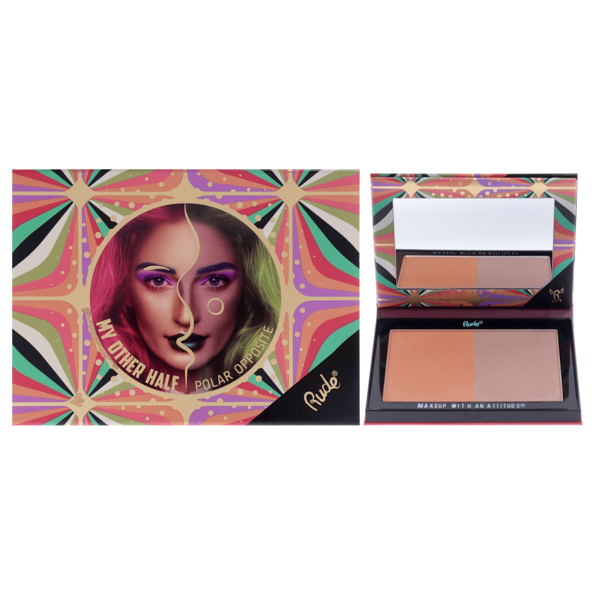 My Other Half Duo Shade Face Palette - Polar Opposite by Rude Cosmetics ...
