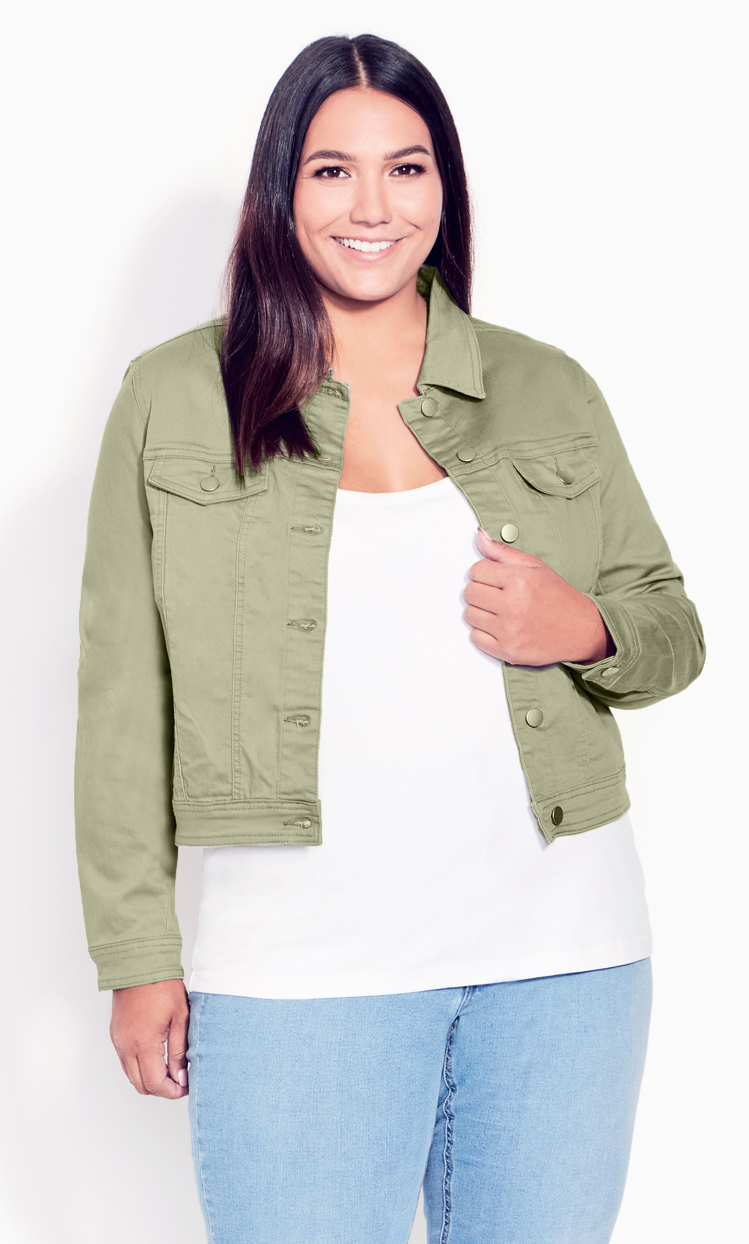 Yara Stretch Jacket - avocado | King Size