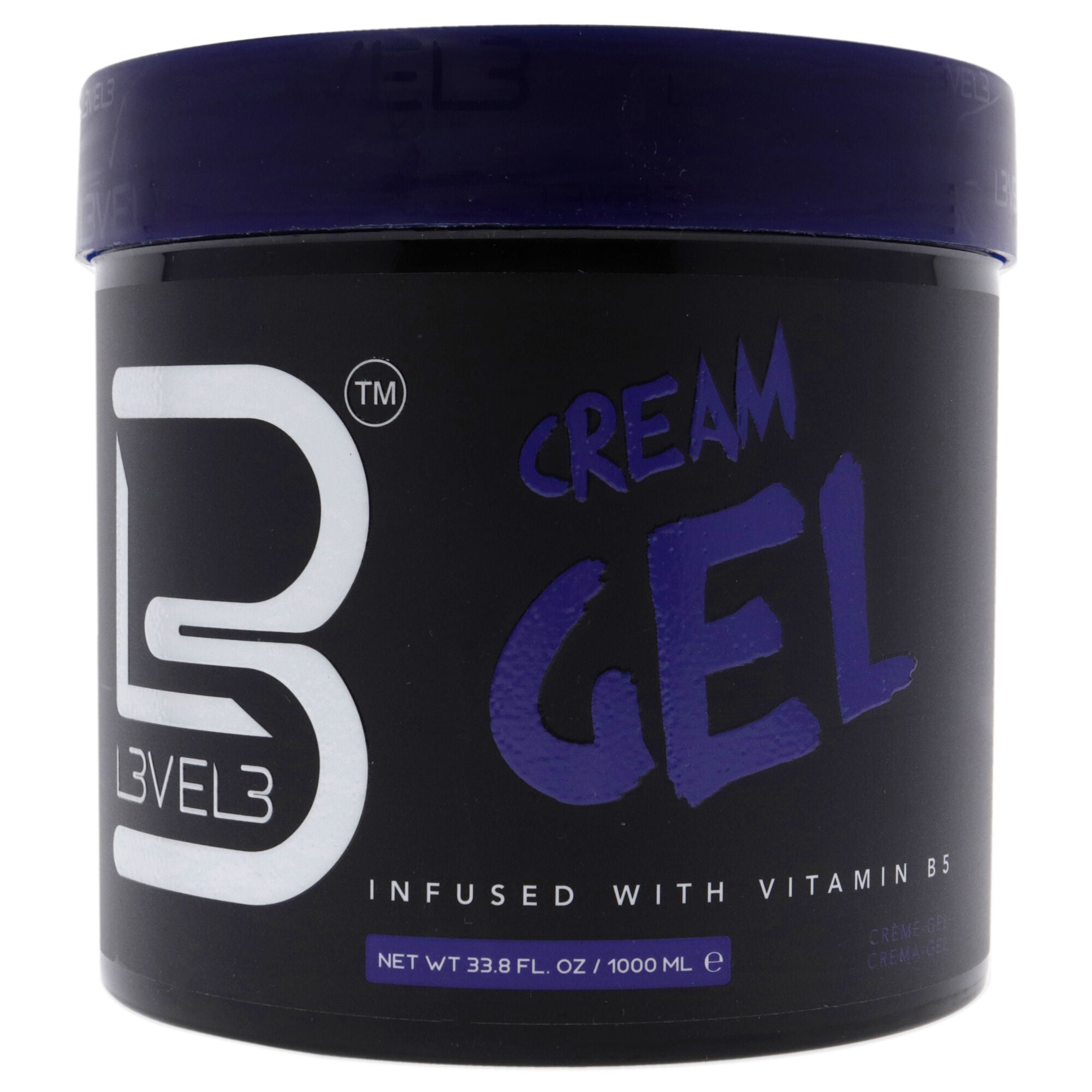 Cream Hair Gel by L3VEL3 for Men - 33.8 oz Gel | King Size