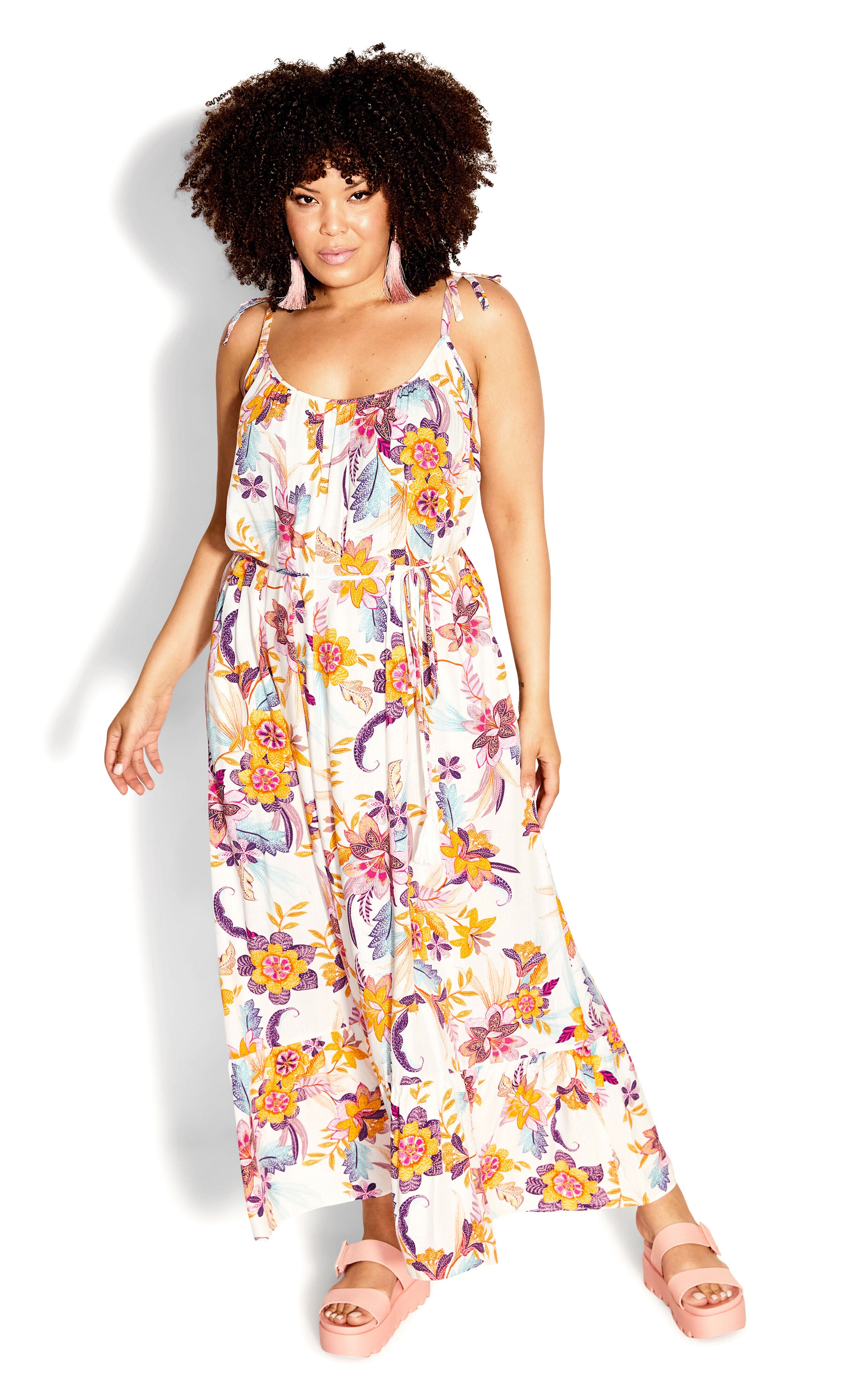 Tilly Print Maxi Dress - ivory | King Size