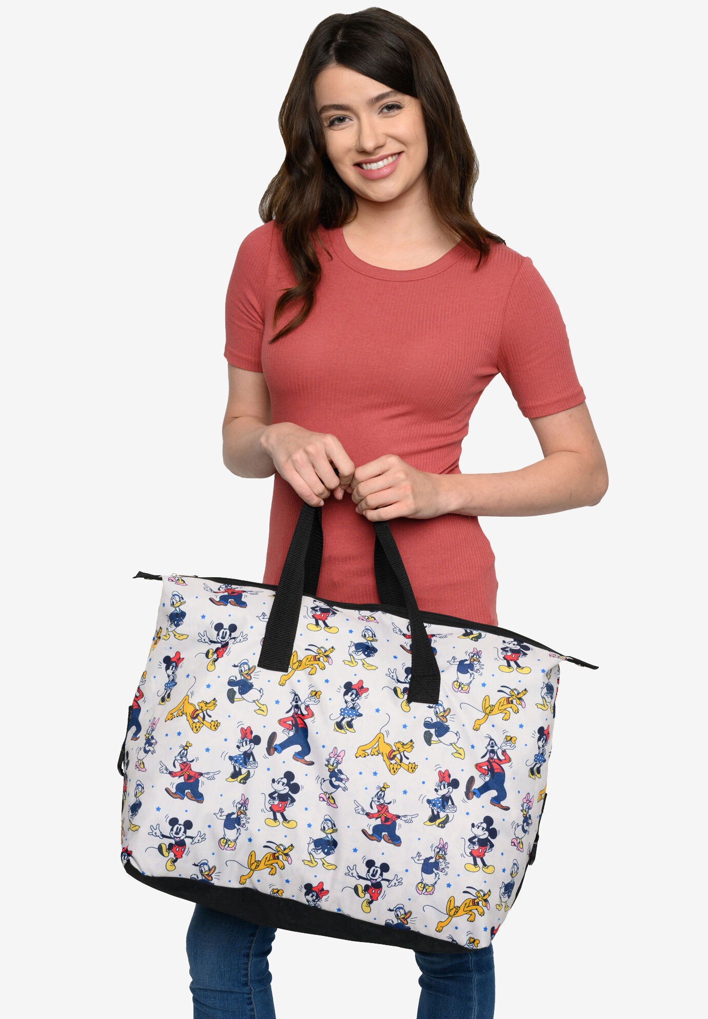 Mickey Mouse & Friends Weekender Duffel Bag Travel Carry-On Minnie ...