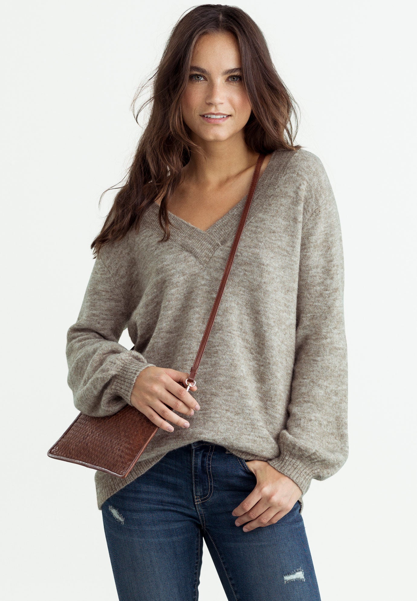 Crossover V-Neck Pullover | King Size