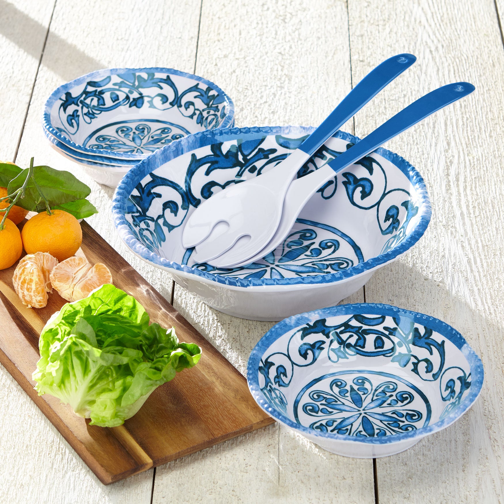 Elegant 7-Pc. Melamine Salad Set | King Size