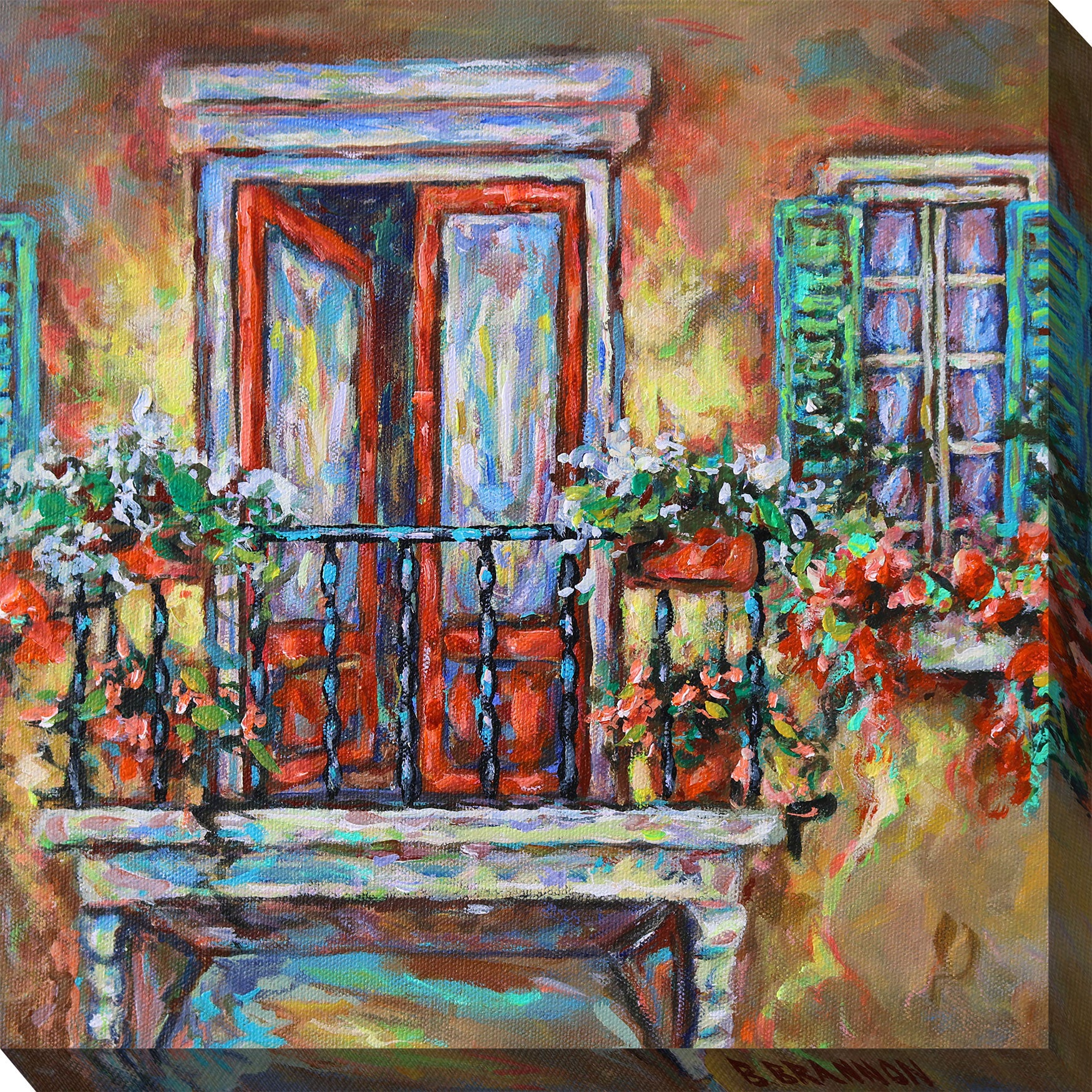 Blooming Balcony Wall Art | King Size