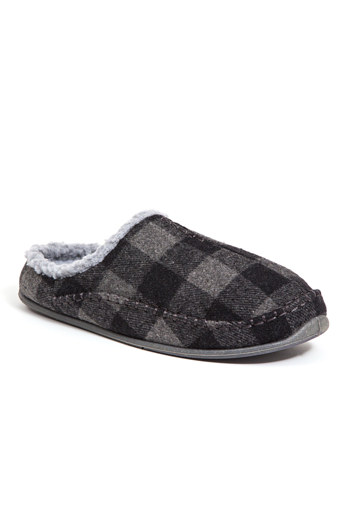 Nordic Plaid Indoor/Outdoor Slippers with S.U.P.R.O., Grey Black | King ...
