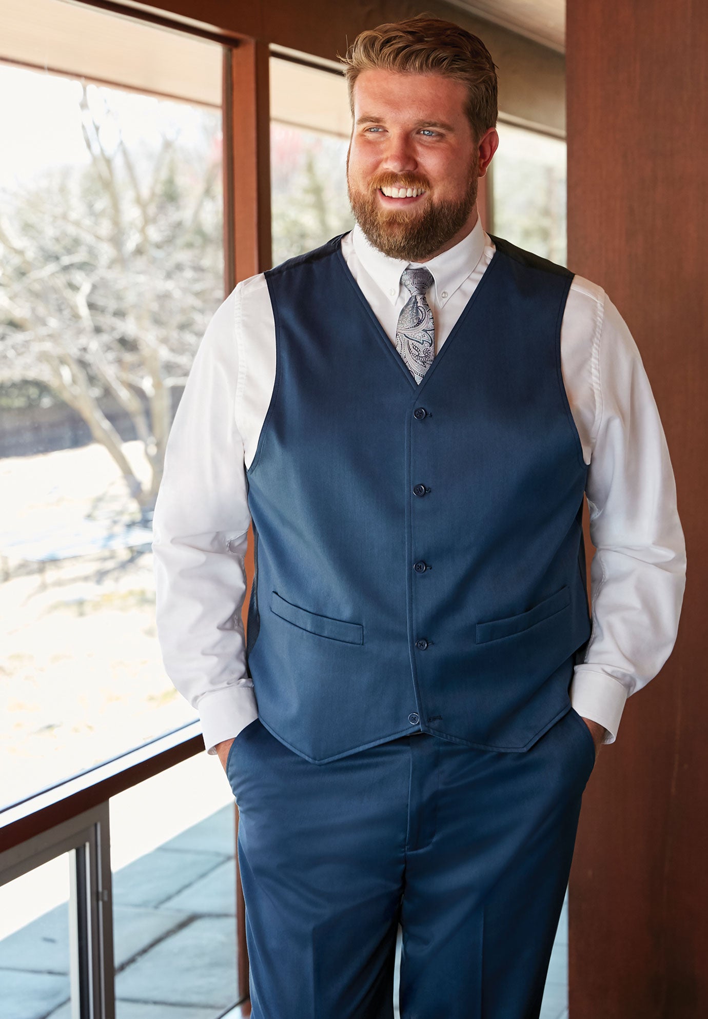 KS Signature Easy Movement® 5-Button Suit Vest | King Size