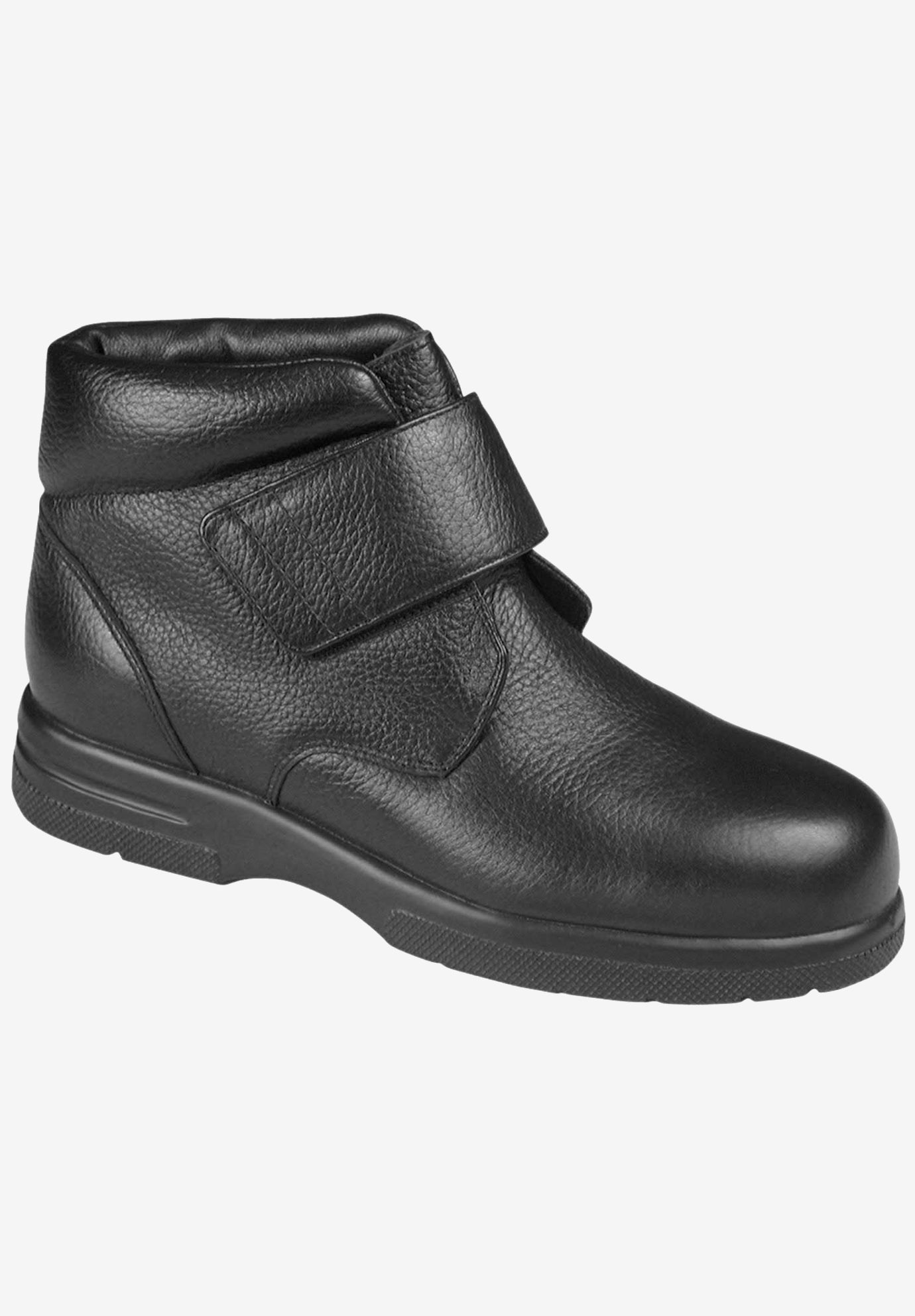 Men's Big Easy Drew Shoe | Adjustable Insoles, Black Calf | King Size