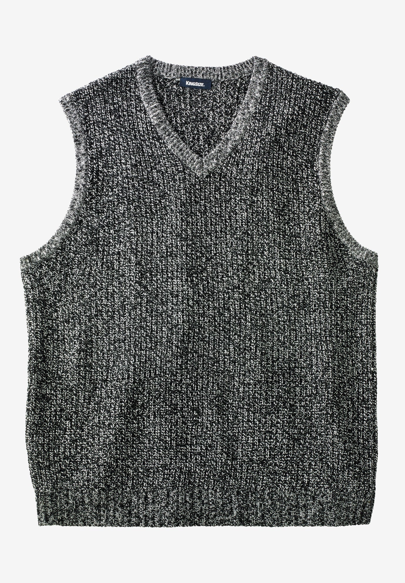Shaker Knit V-Neck Sweater Vest | King Size